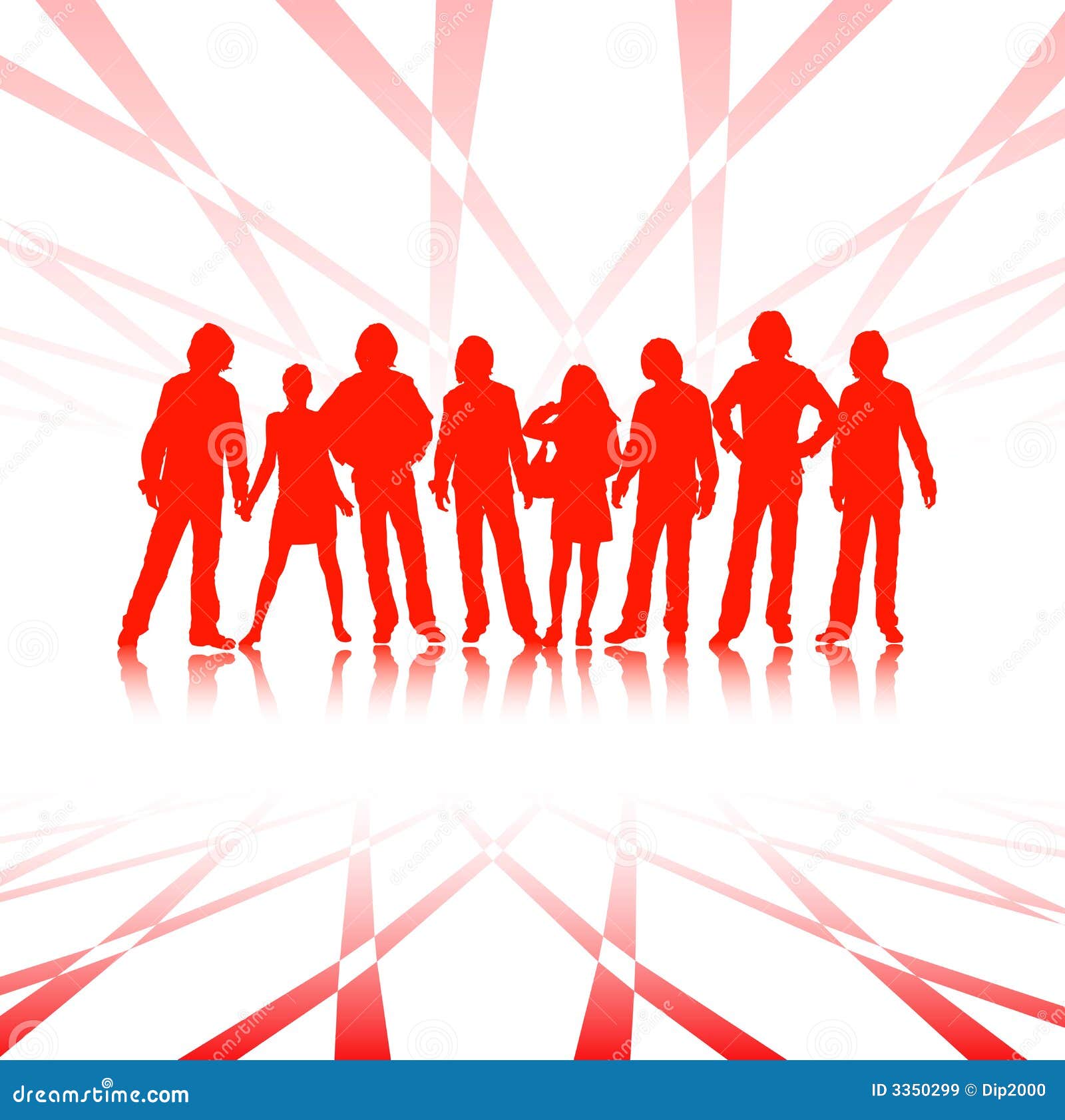 Team stock vector. Illustration of shadow, girl, winner - 3350299