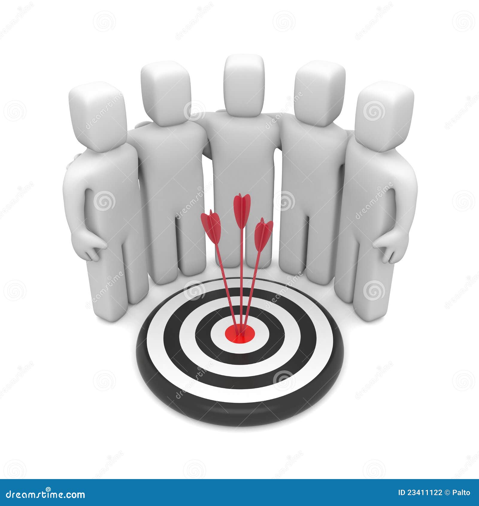 Team of 3d People. Successful Teams Stock Illustration - Illustration ...