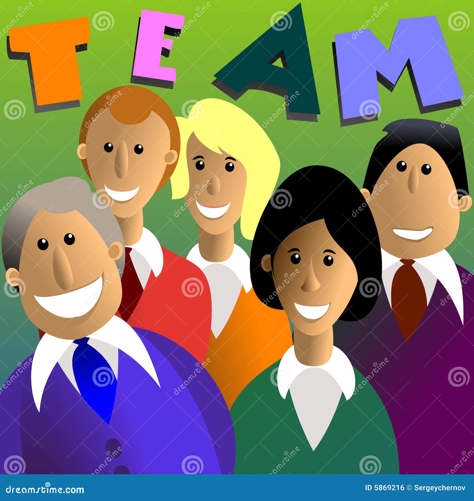 Team stock vector. Illustration of businessmen, collaboration - 5869216