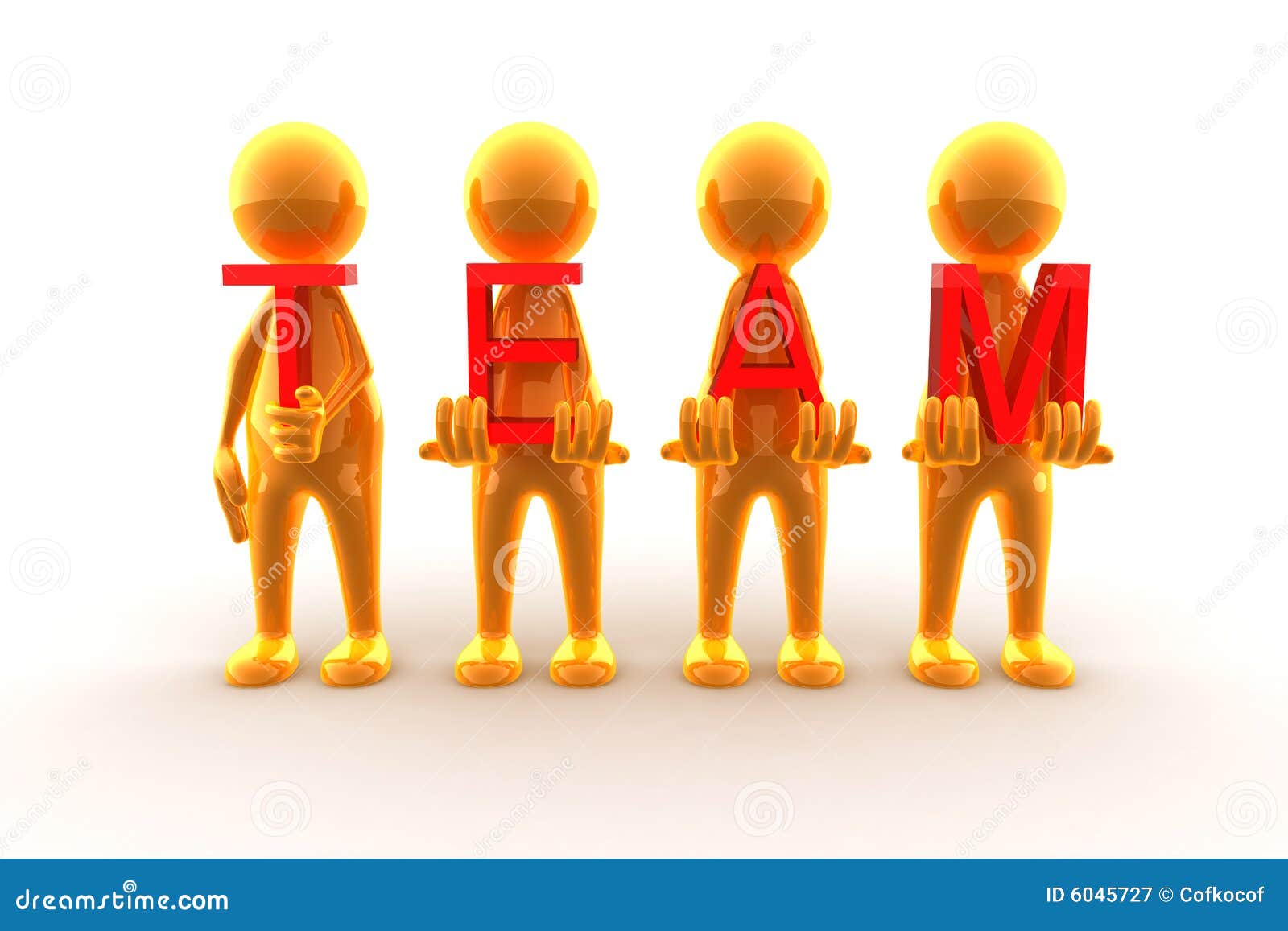 Team stock illustration. Illustration of render, friendship - 6045727