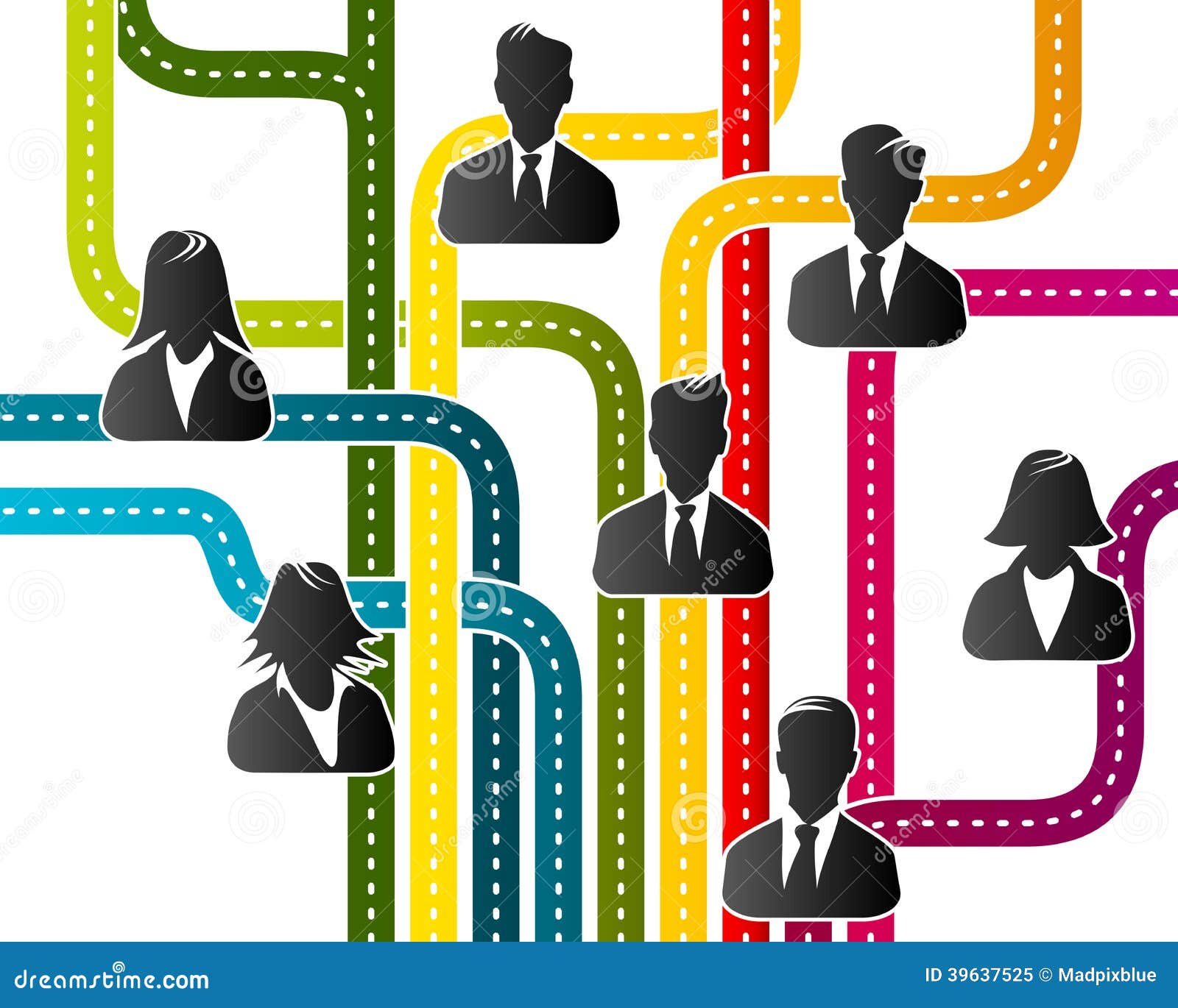 Team stock vector. Illustration of abstract, crossroads - 39637525