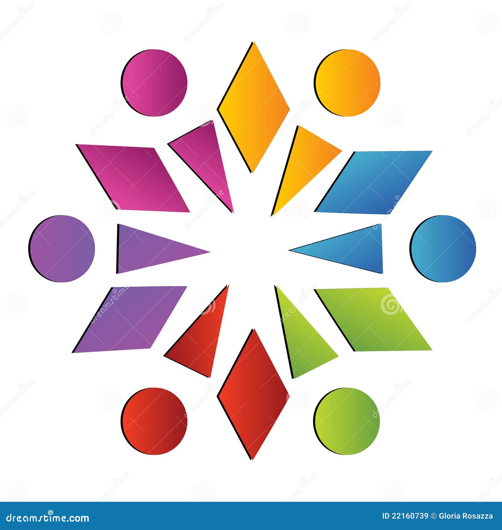Team abstract social logo stock vector. Illustration of clip - 22160739