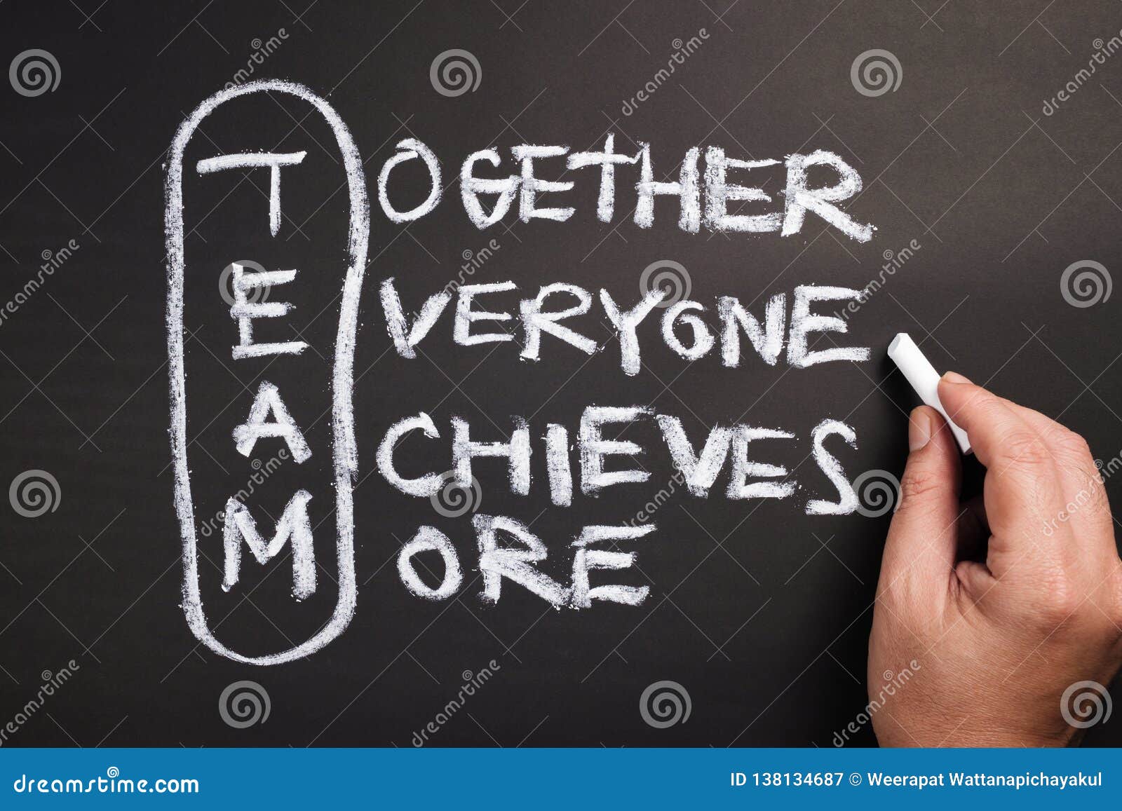 Team Acronym en la pizarra imagen de archivo. Imagen de palabra - 138134687