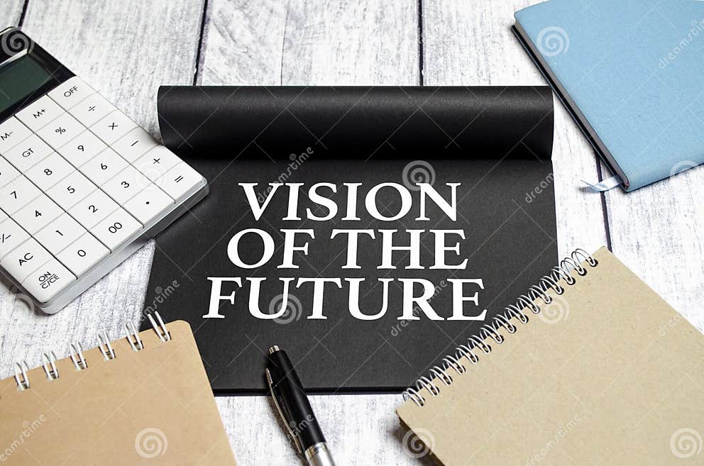 Team Acronym and Text Vision of the Future on Notepad and Calculator ...