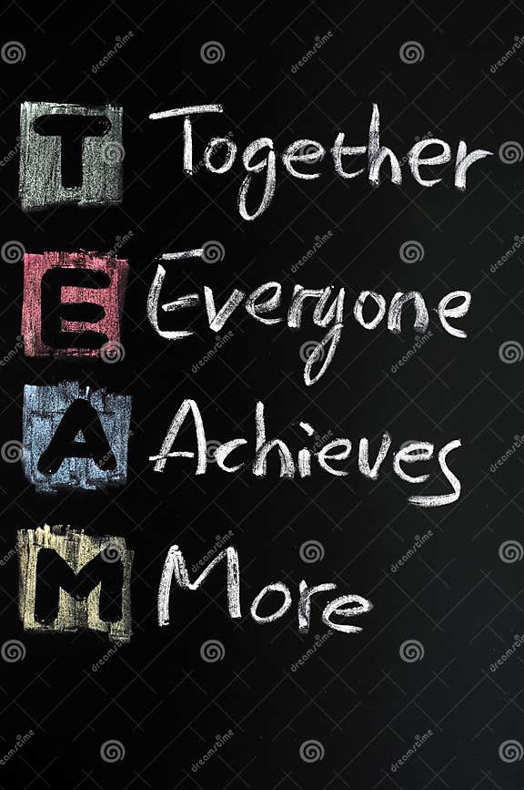 TEAM Acronym Written in Colorful Stock Photo - Image of project ...