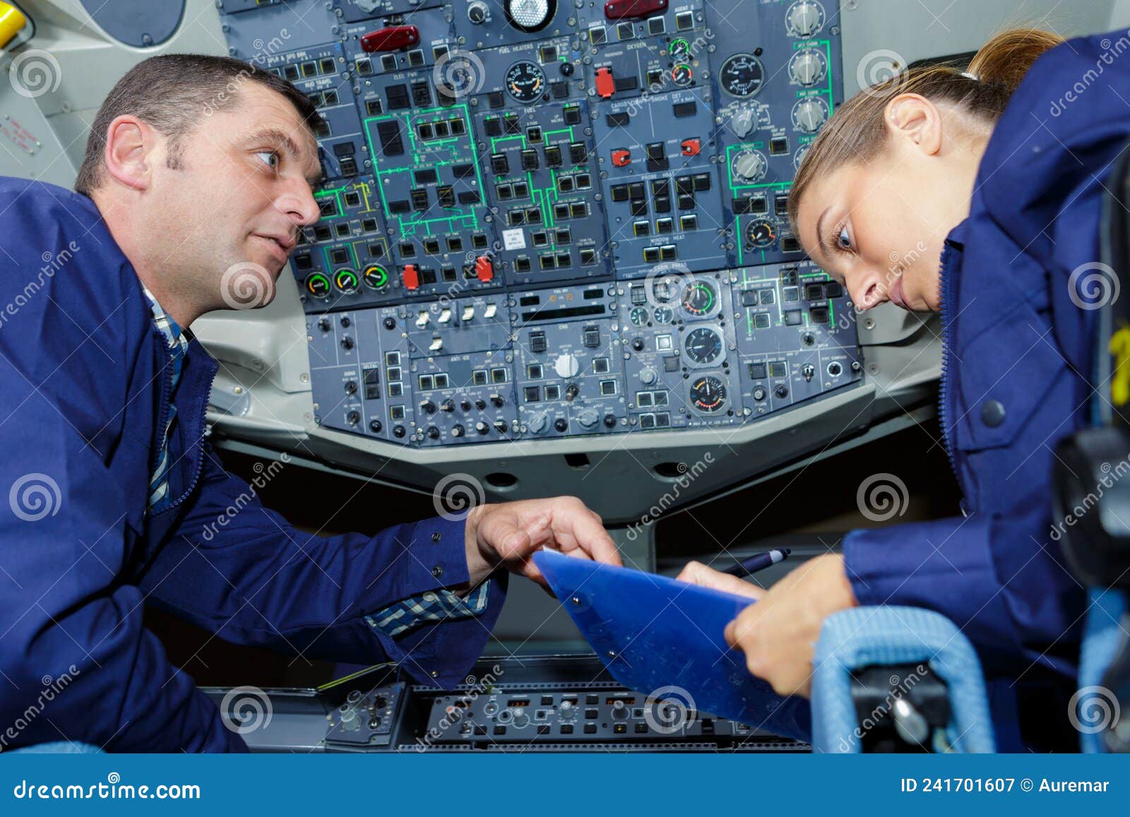 Team Aircraft Panel Technicians Stock Image - Image of plane, duty ...