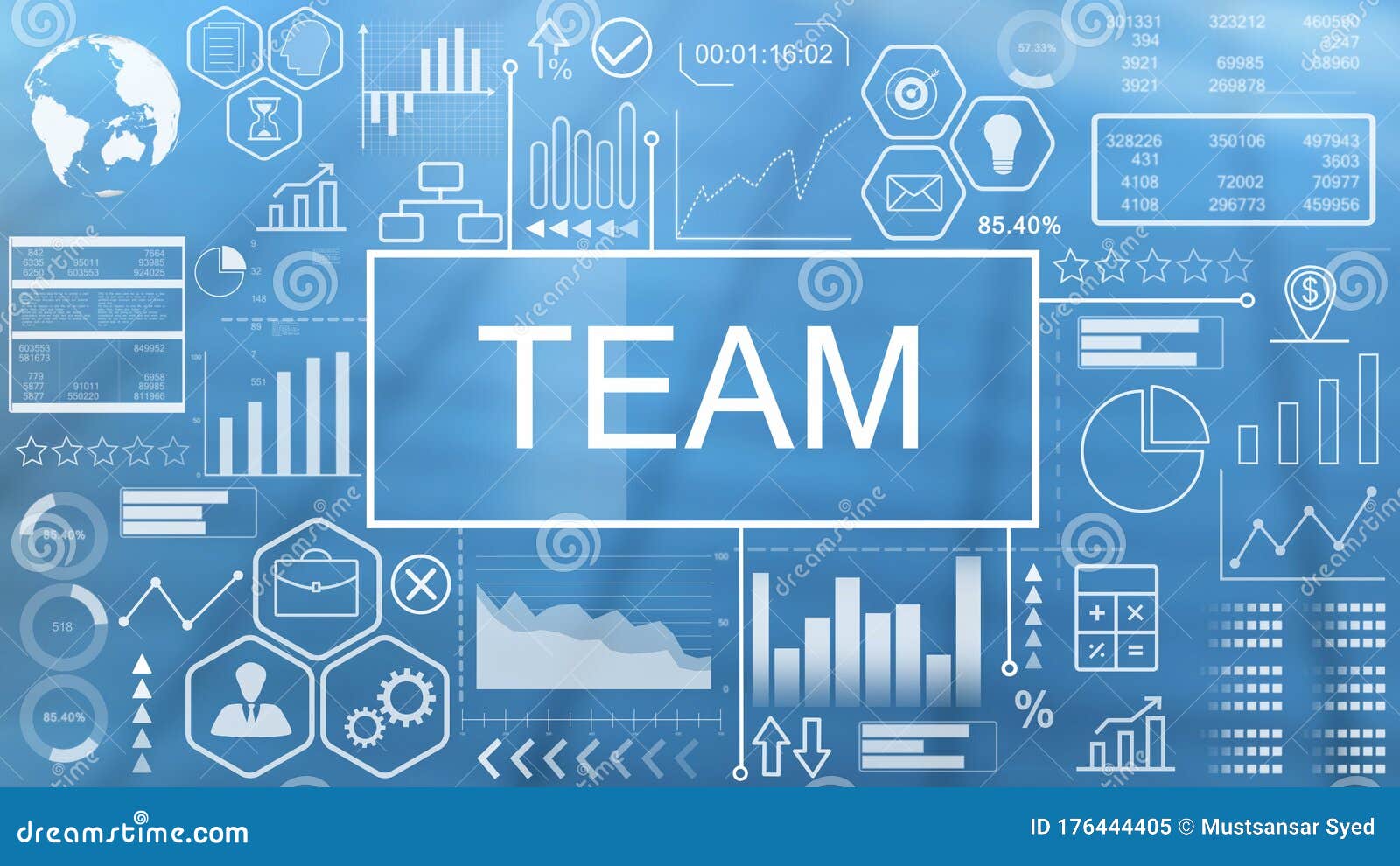 Team, Animated Typography stock illustration. Illustration of ...