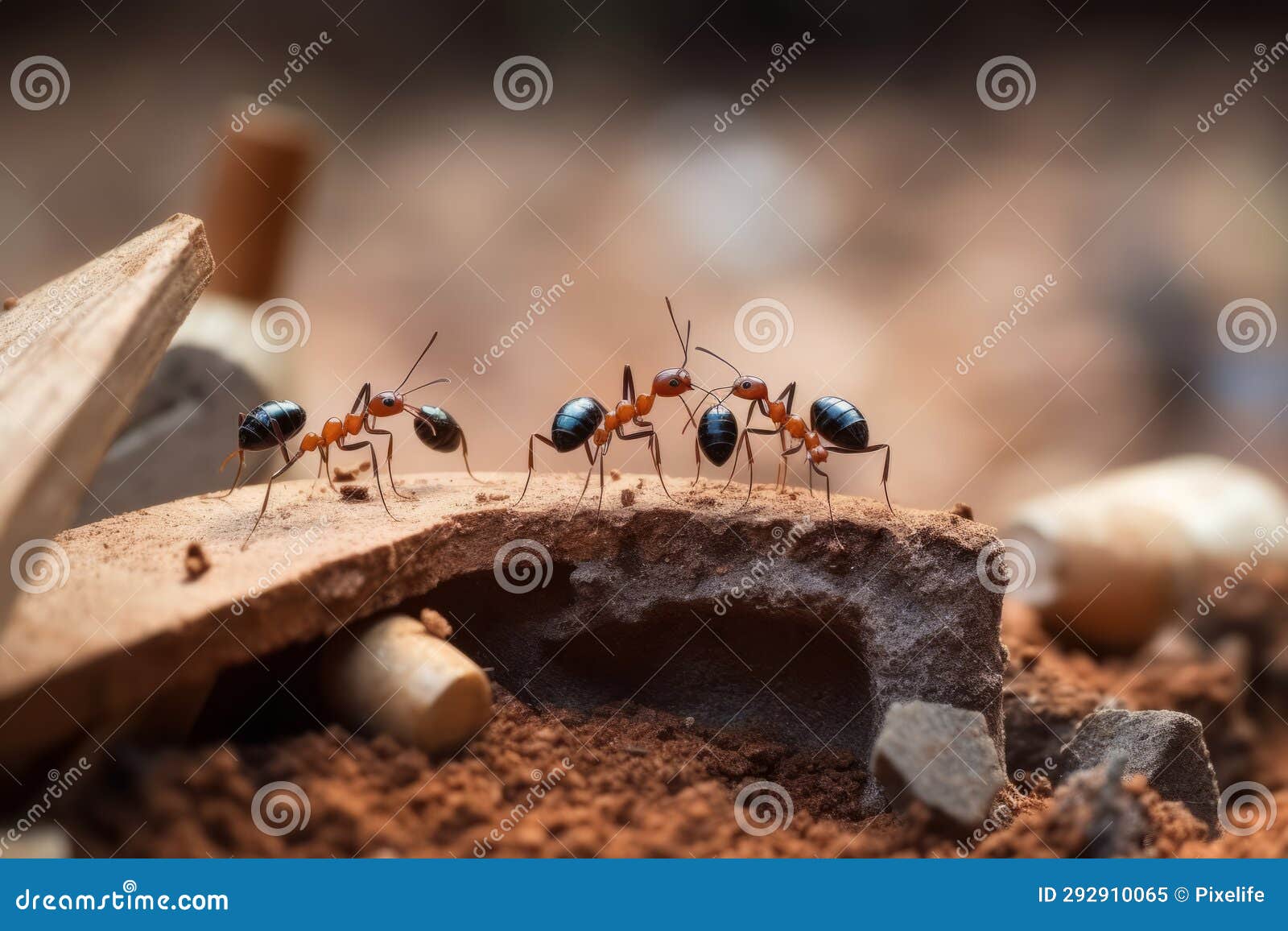 Team of Ants Work Constructing House AI Generated Stock Illustration ...