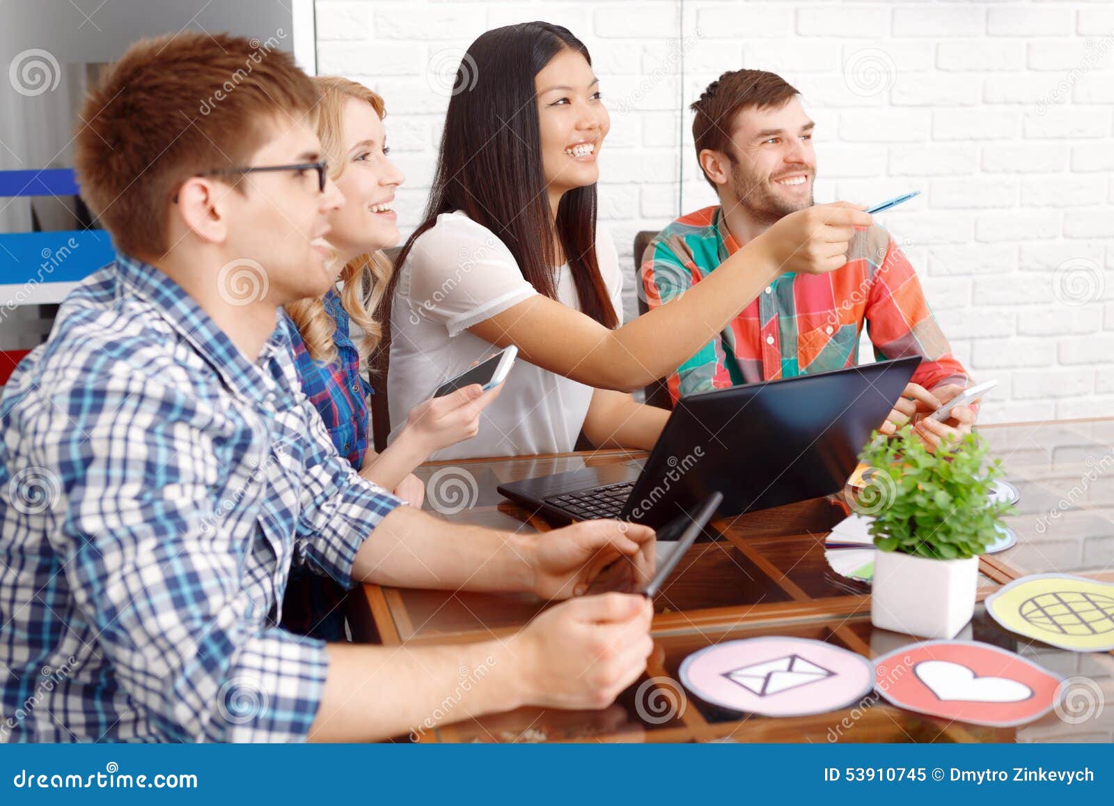 Team of App Developers Working Together Stock Image - Image of ...