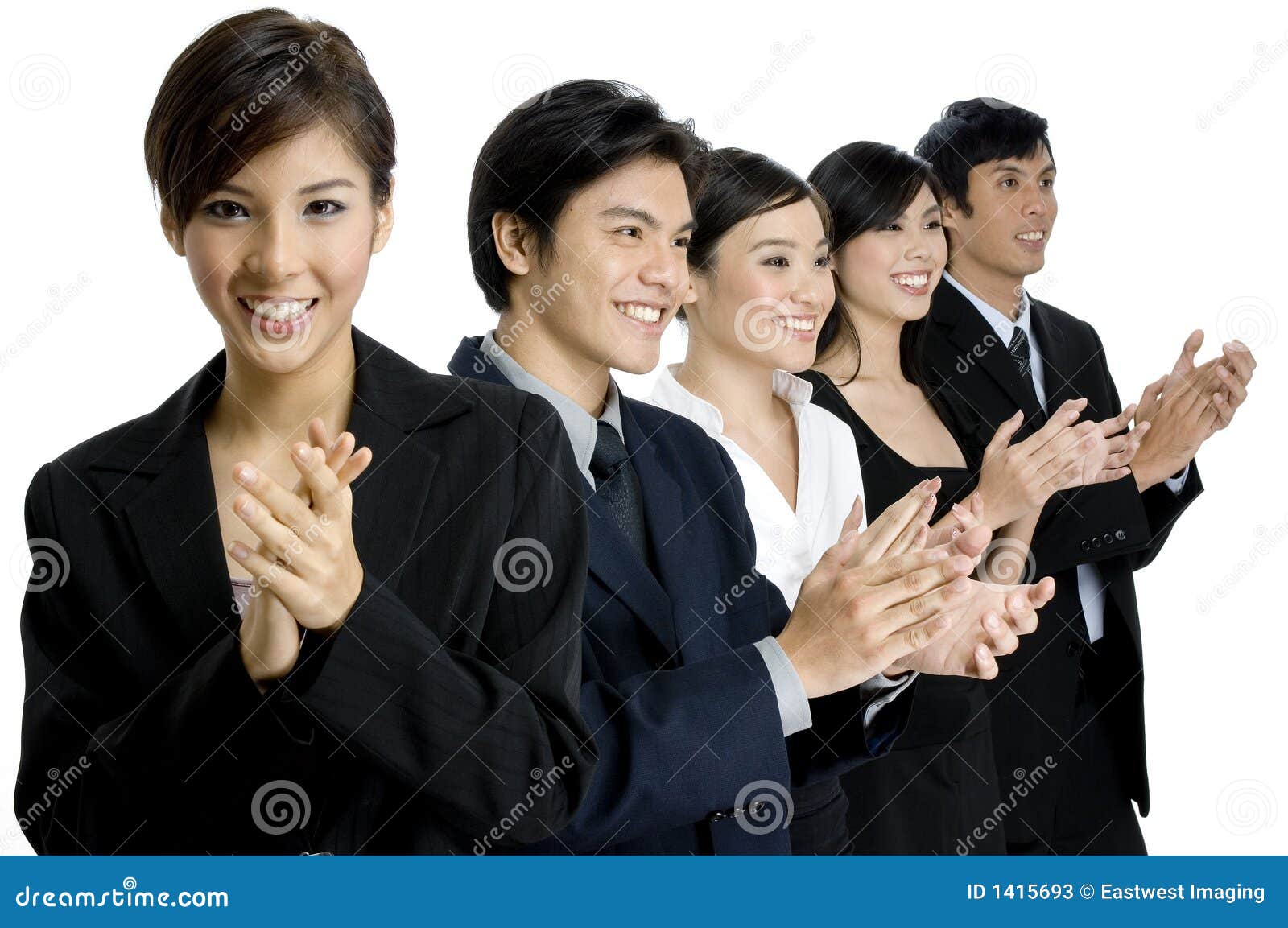 Team Applause stock image. Image of group, workforce, smiling - 1415693