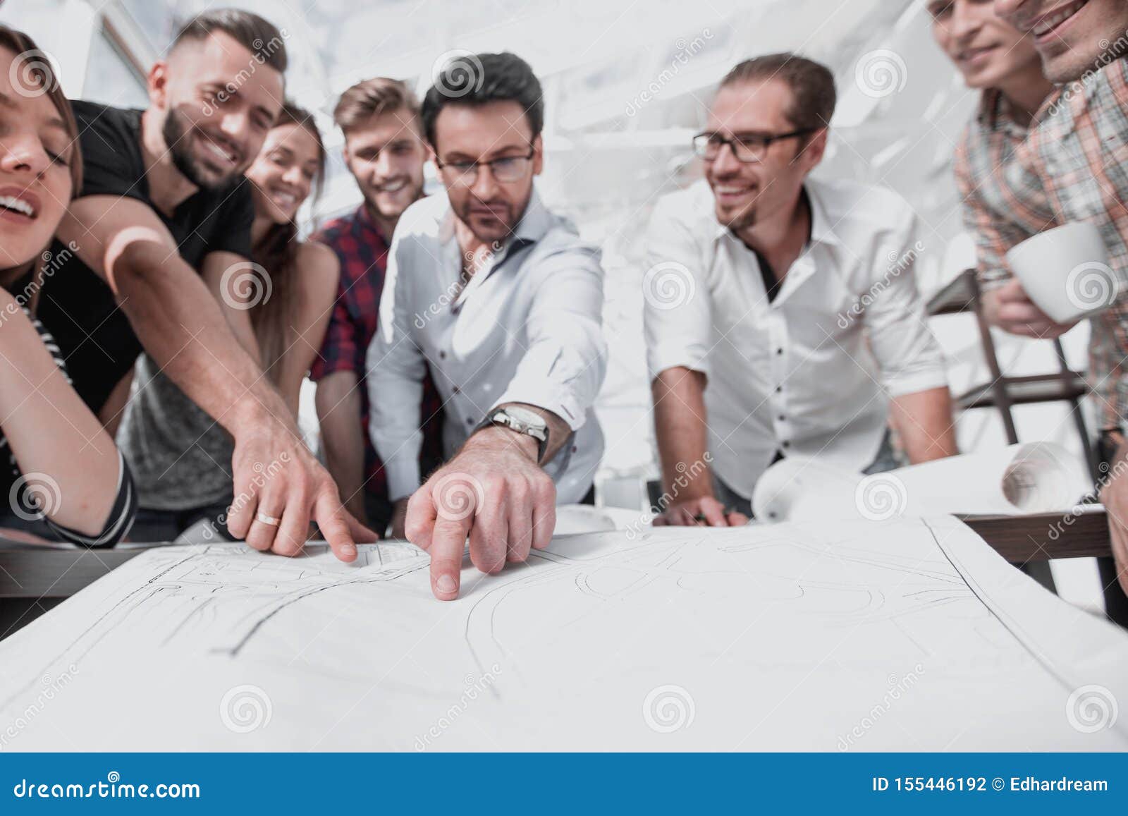 Team of Architects is Discussing a New Project Stock Photo - Image of ...