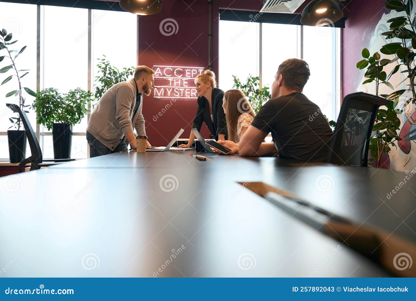 Team of Architects Involved in Hectic Discussion Stock Image - Image of ...