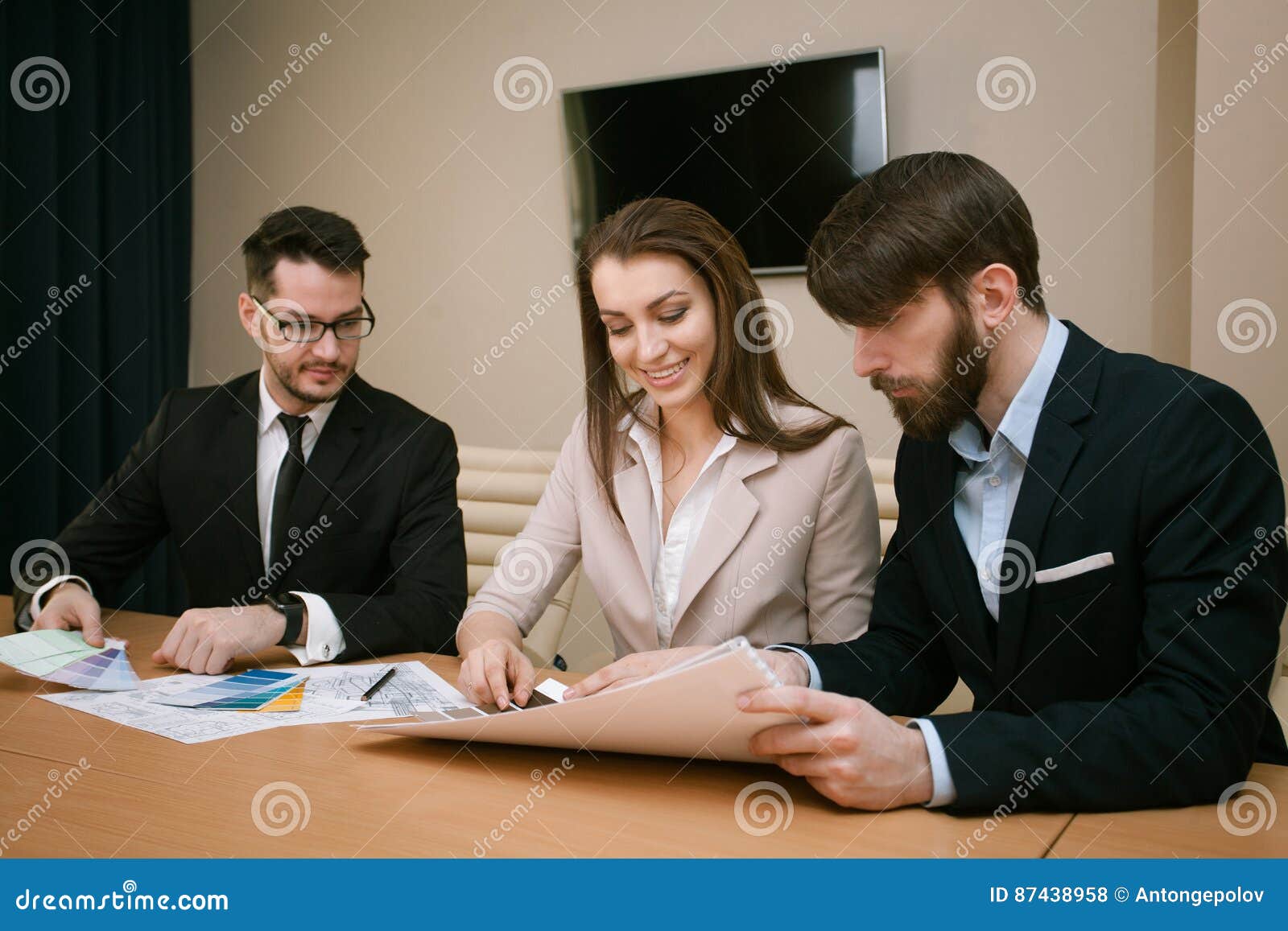 Team of Architects Meeting in Office Stock Photo - Image of chair ...