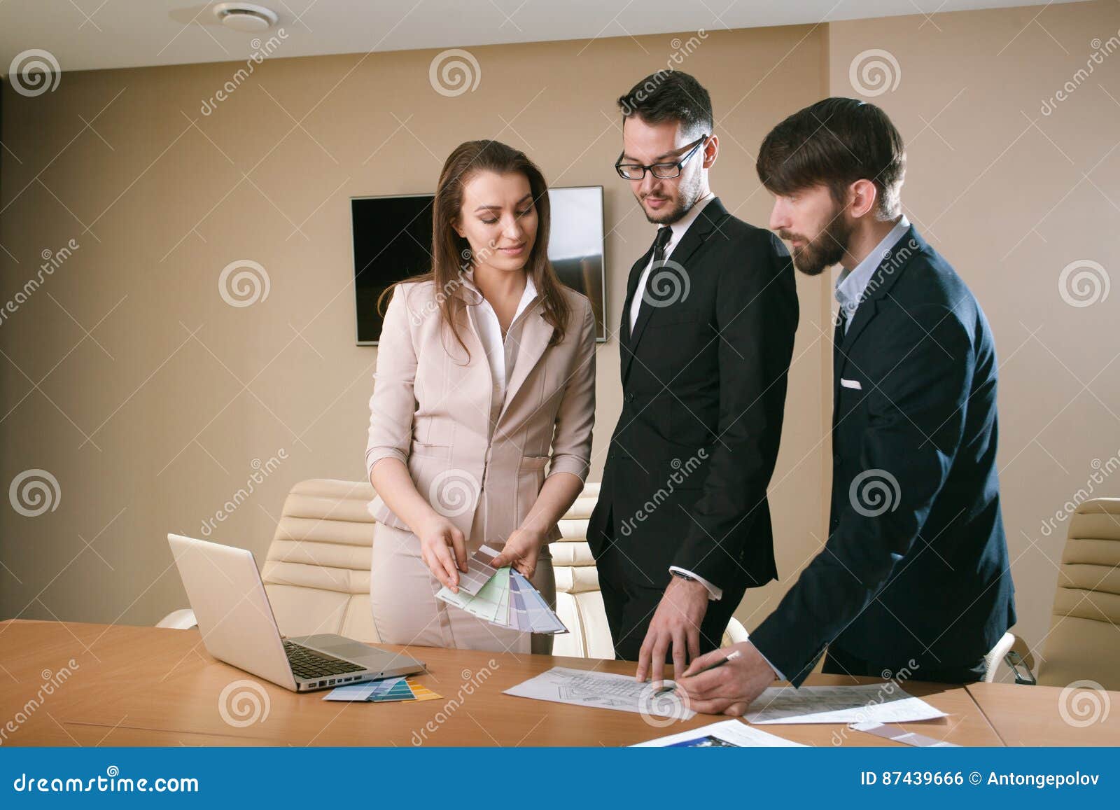Team of Architects Meeting in Office Stock Photo - Image of ...