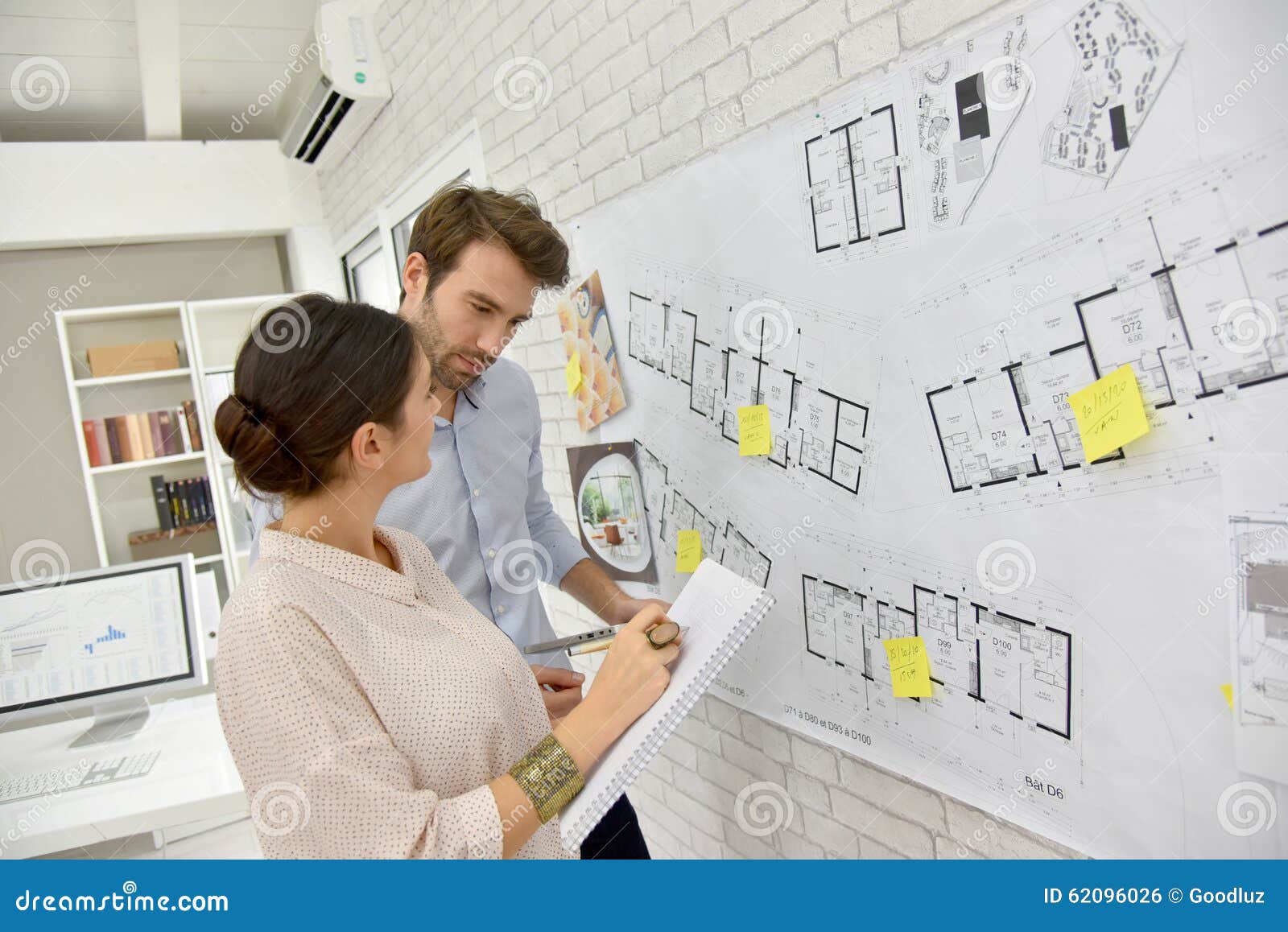 Team of Architects Working on a Project at Office Stock Photo - Image ...