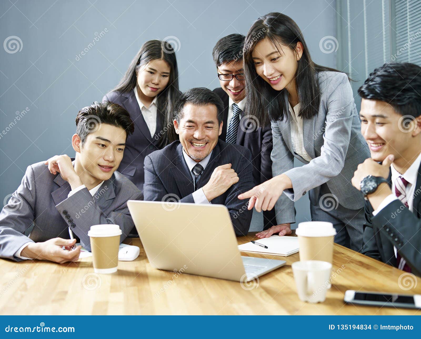 Team of Asian Business People Working Together in Office Stock Photo ... Team of Asian Business People Working Together in Office Stock Photo ...