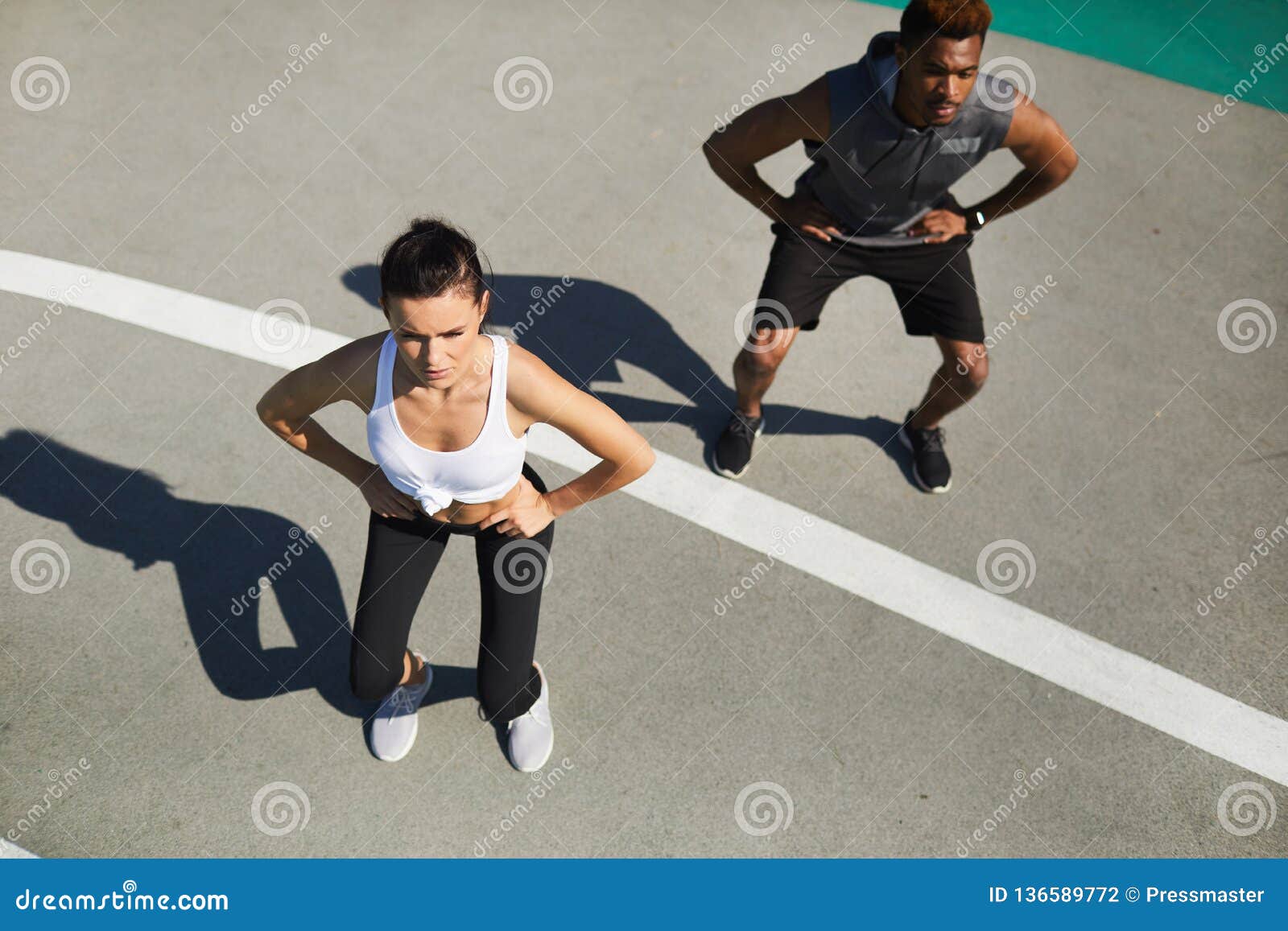 Team of Athletes Preparing for Competition Stock Photo - Image of ...