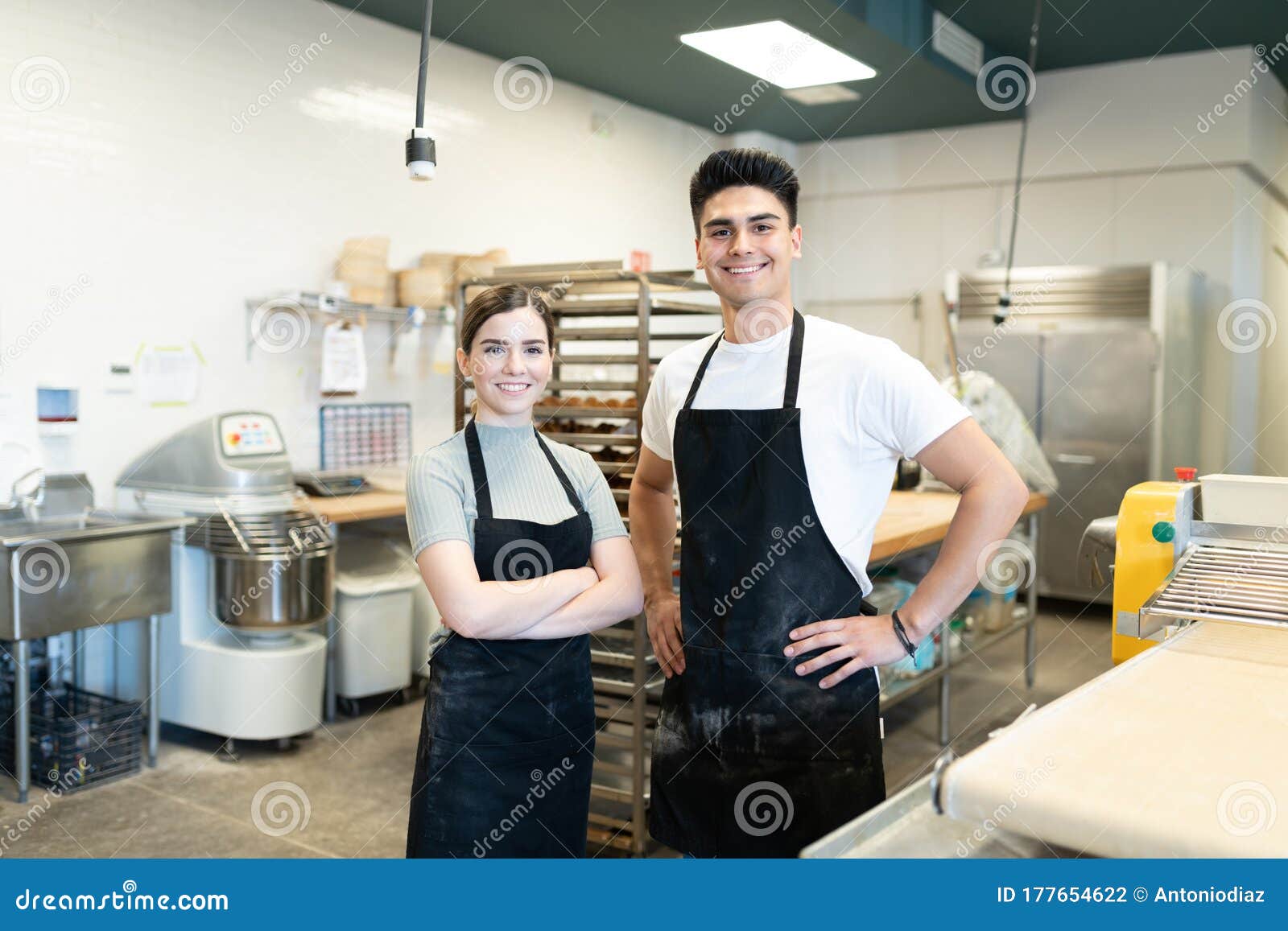 Team of Bakers in the Kitchen Stock Photo - Image of teamwork ...