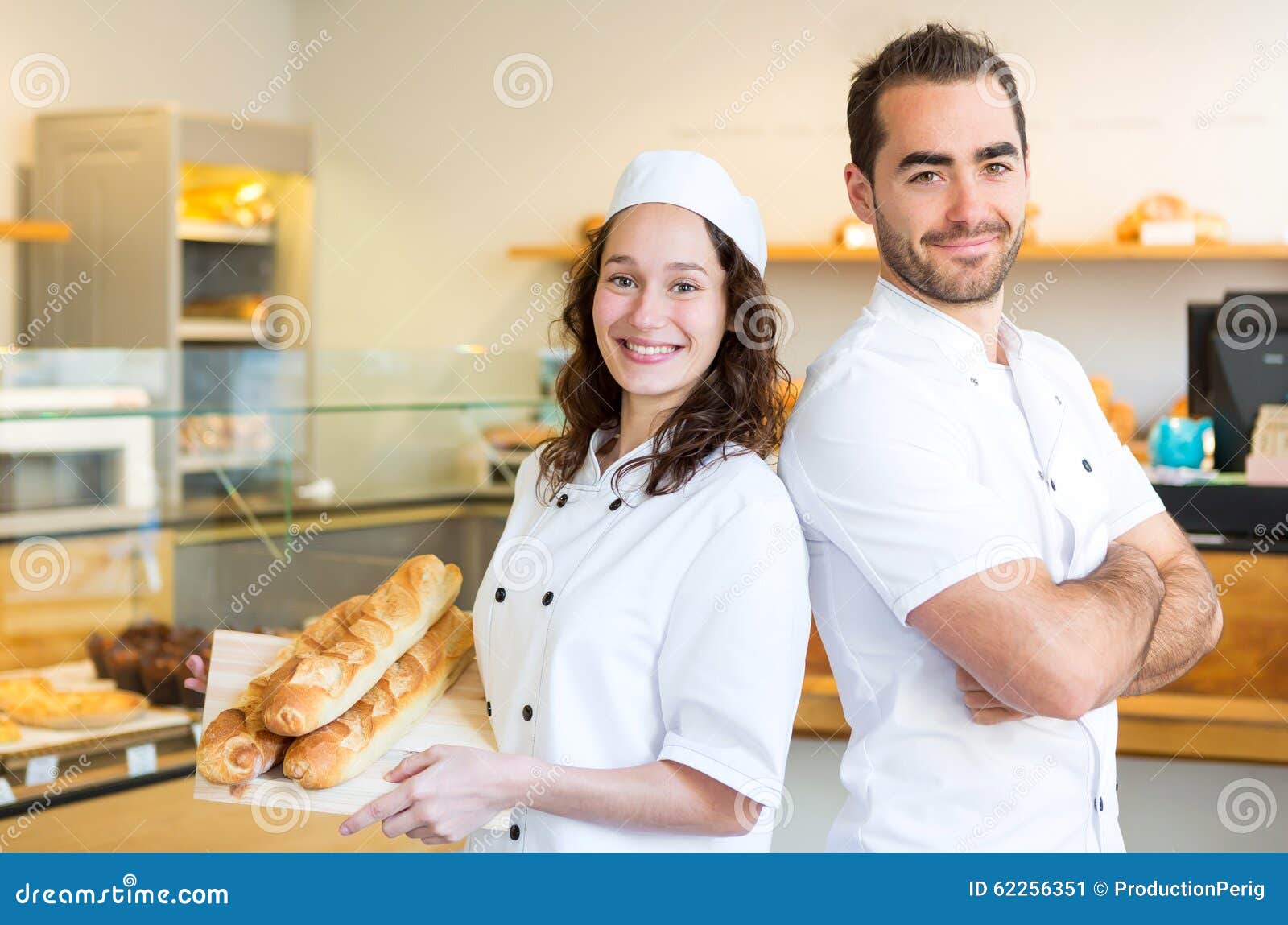 Team of Bakers Working at the Bakery Stock Image - Image of french ...