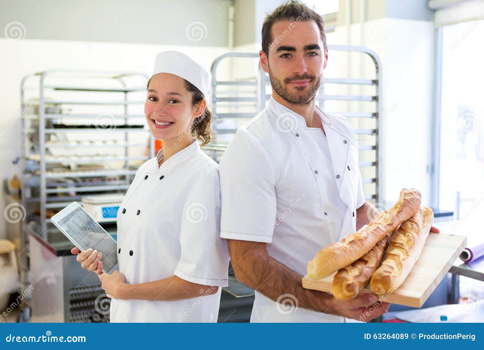 Team of Bakers Working at the Bakery Stock Image - Image of people ...