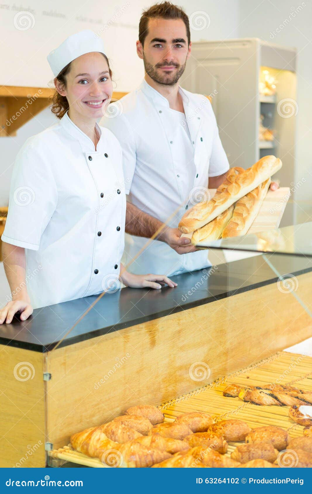 Team of Bakers Working at the Bakery Stock Photo - Image of food ...