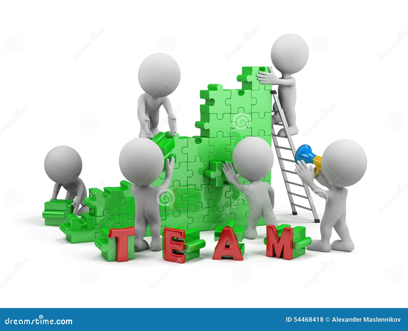 Team bei der Arbeit stock abbildung. Illustration von auszug - 54468418