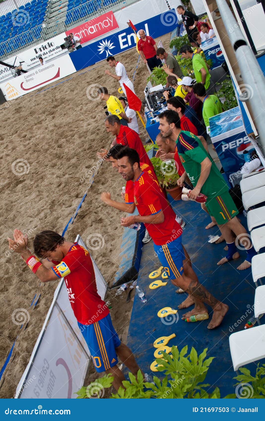 Team bench cheering editorial stock photo. Image of arena - 21697503