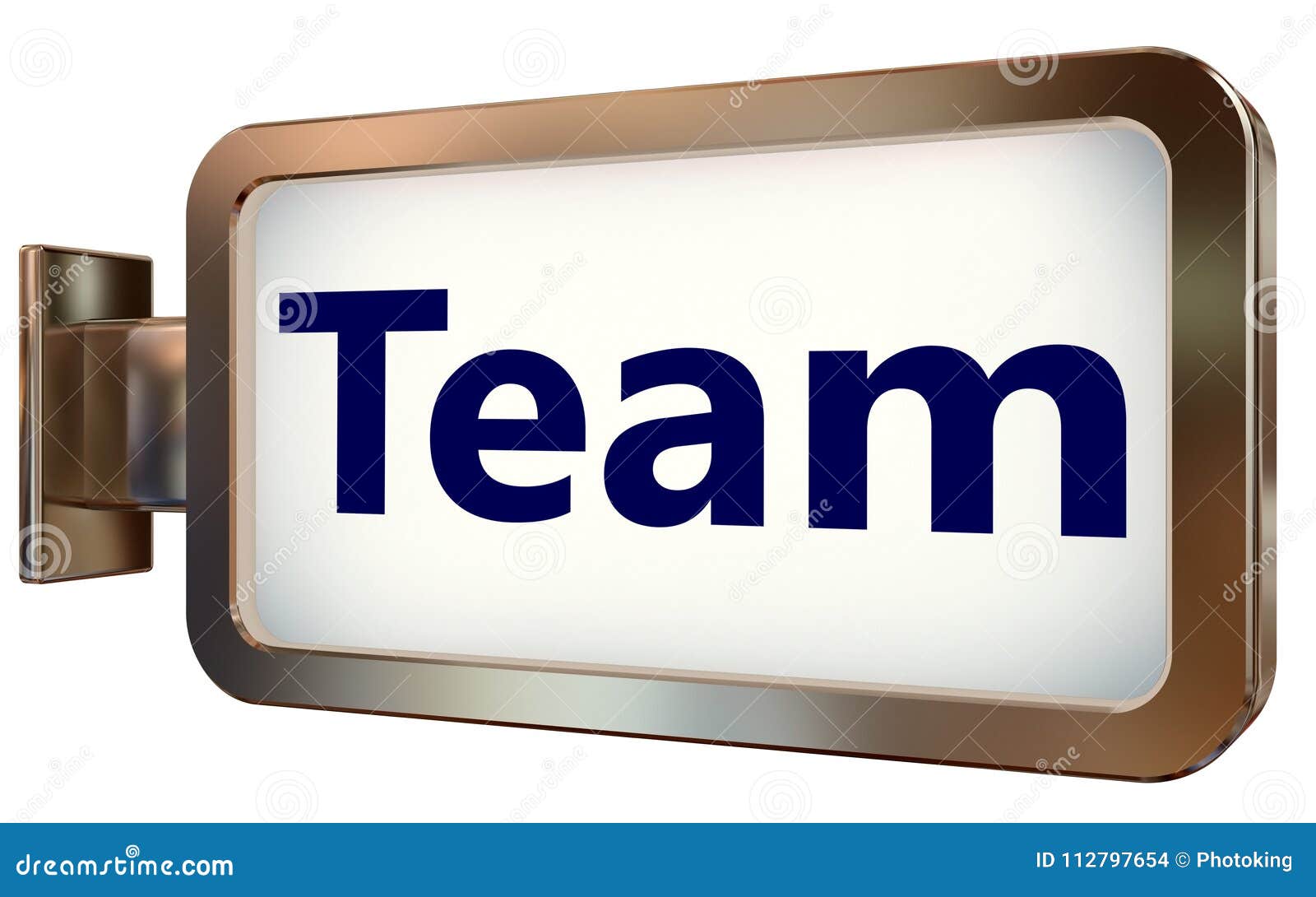 Team on Billboard Background Stock Illustration - Illustration of ...