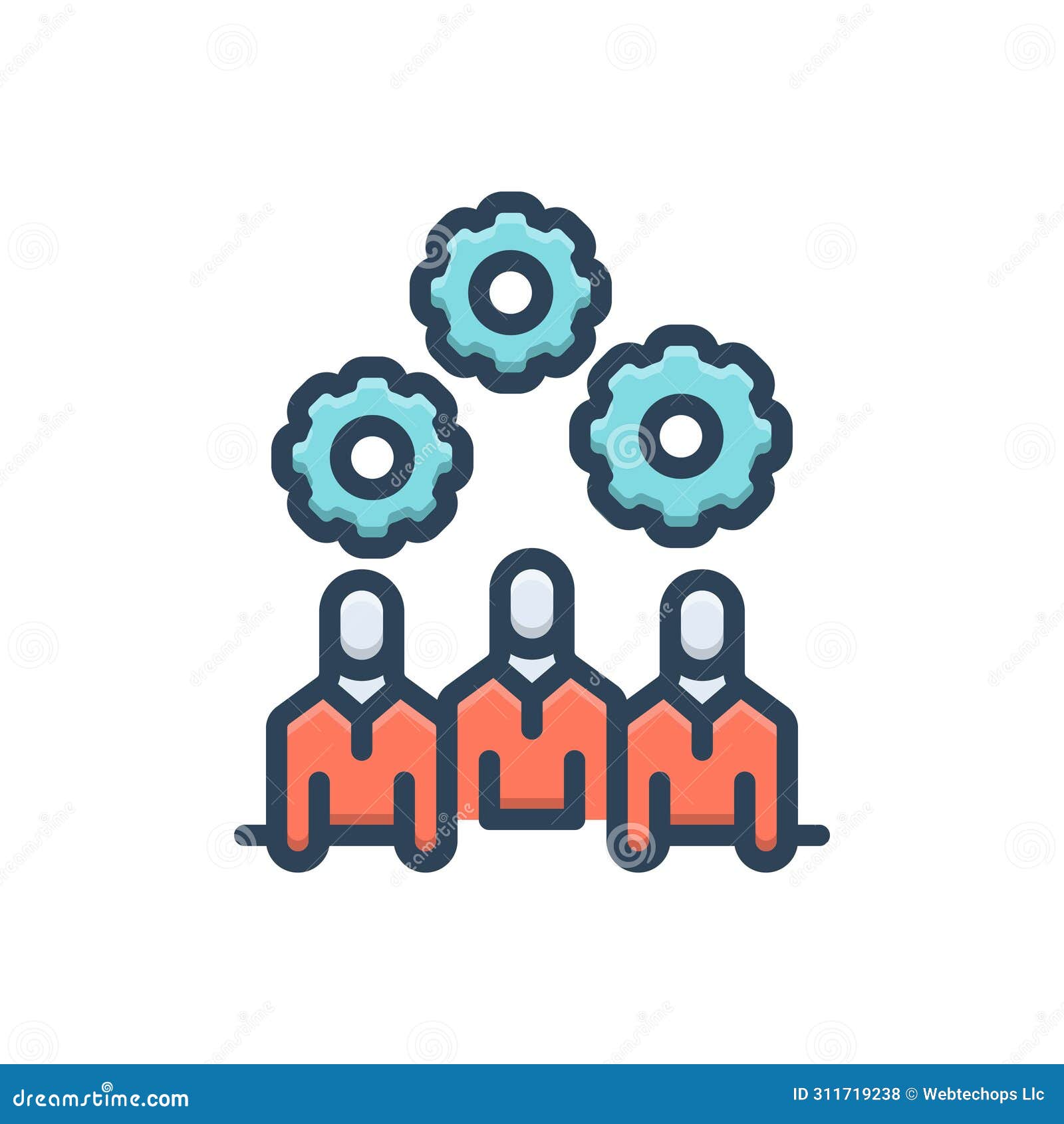 Color Illustration Icon For Team Bonding Activities, Team And Teamwork ...