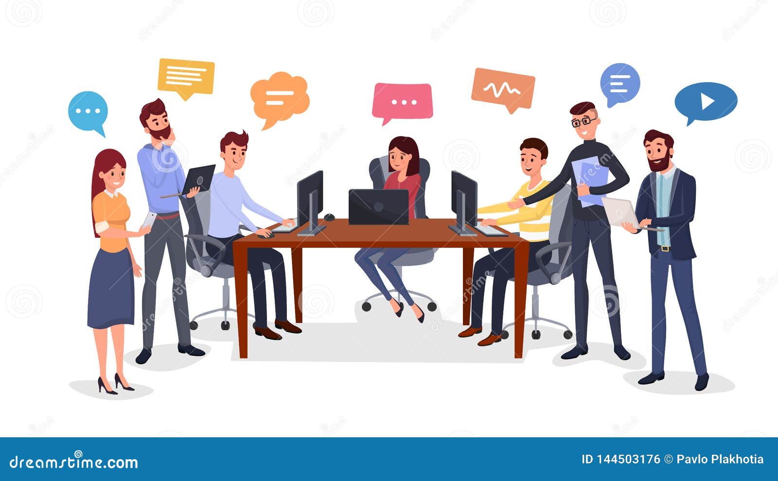 Team Brainstorm, Idea Generation Flat Illustration Stock Vector ... Team Brainstorm, Idea Generation Flat Illustration Stock Vector ...