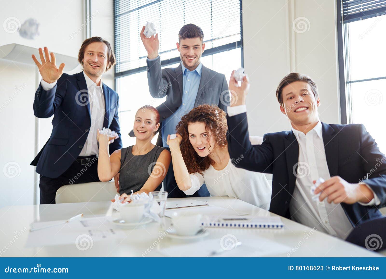 Team Brainstorming and Having Fun Stock Image - Image of play, seminar ...
