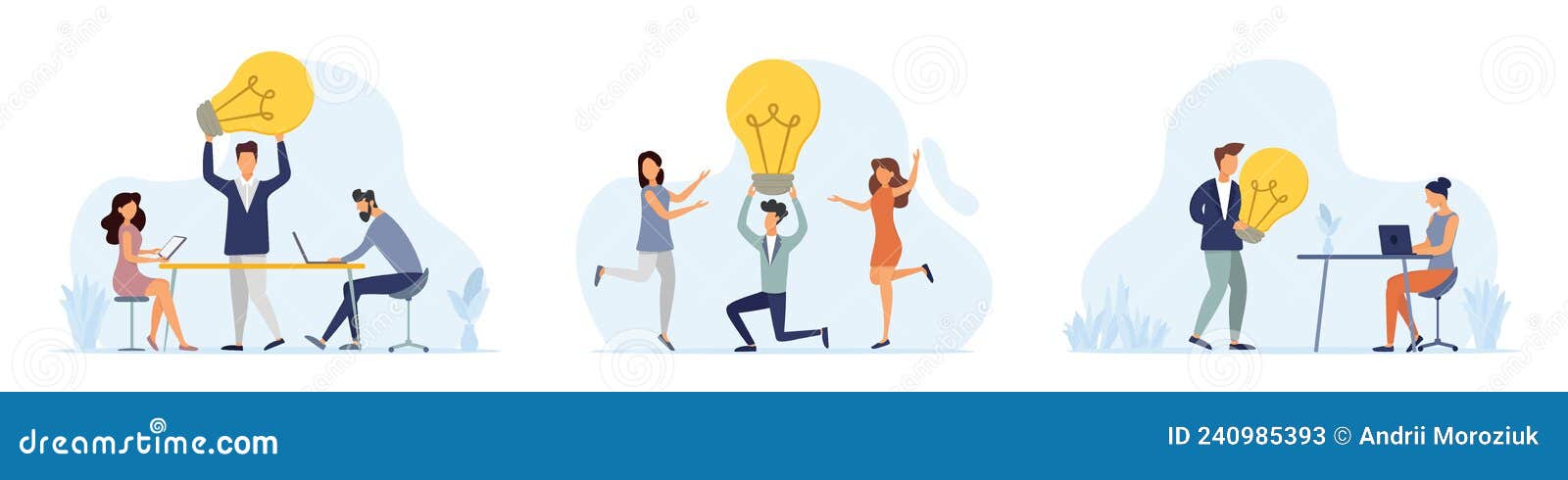 Finding Solutions Concept Vector Illustration. Creative Workers ...