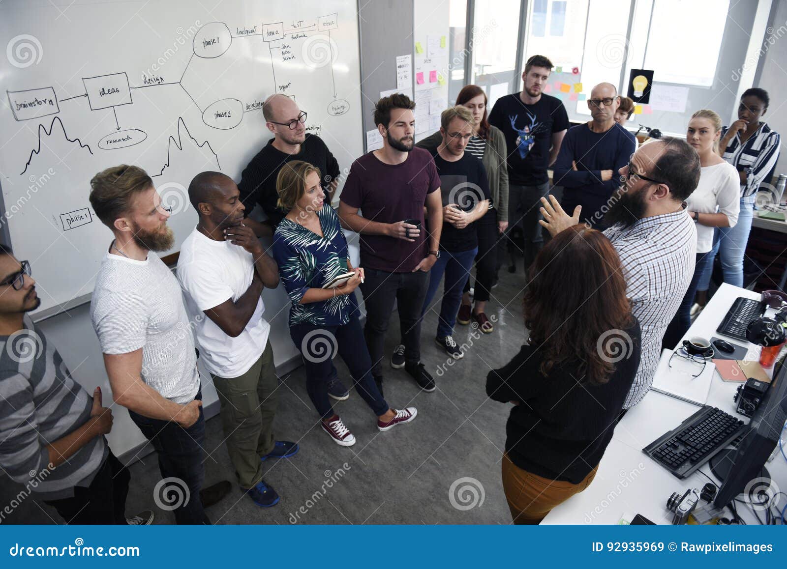 Team Brainstorming on Meeting Workshop Stock Image - Image of corporate ...