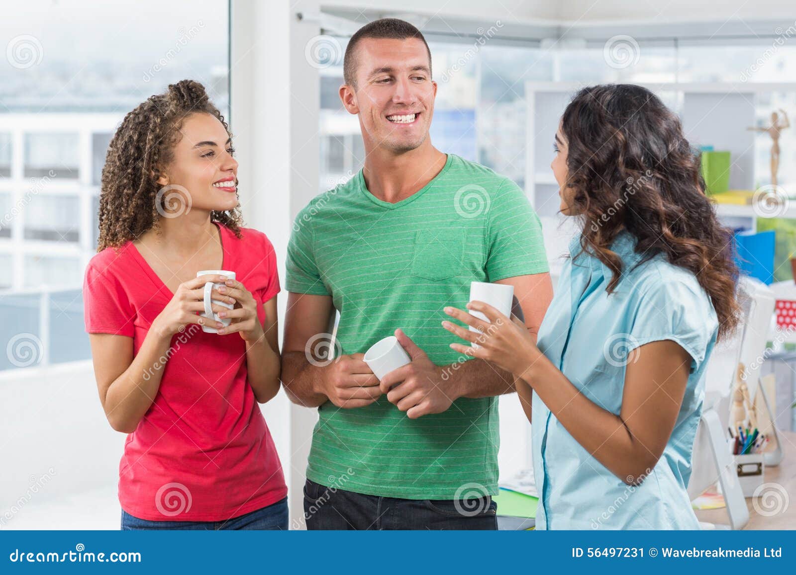 Team during Break Time in Office Cafeteria Stock Image - Image of ...
