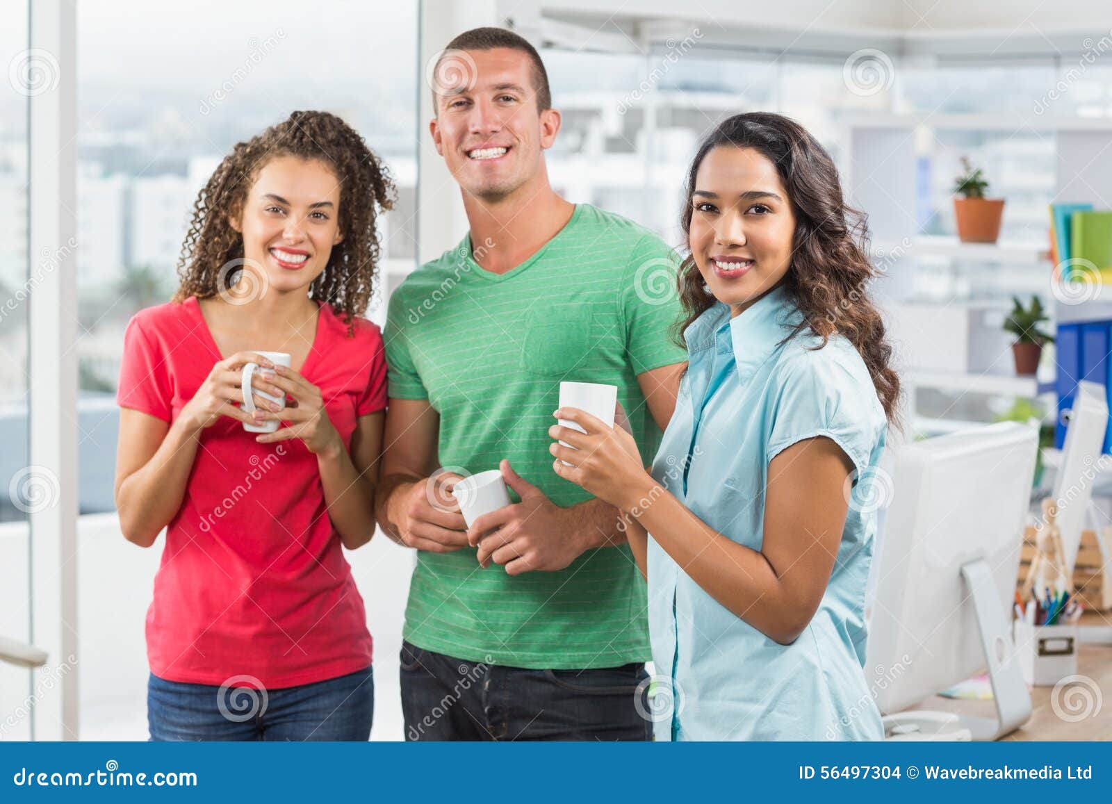 Team during Break Time in Office Cafeteria Stock Photo - Image of smile ...