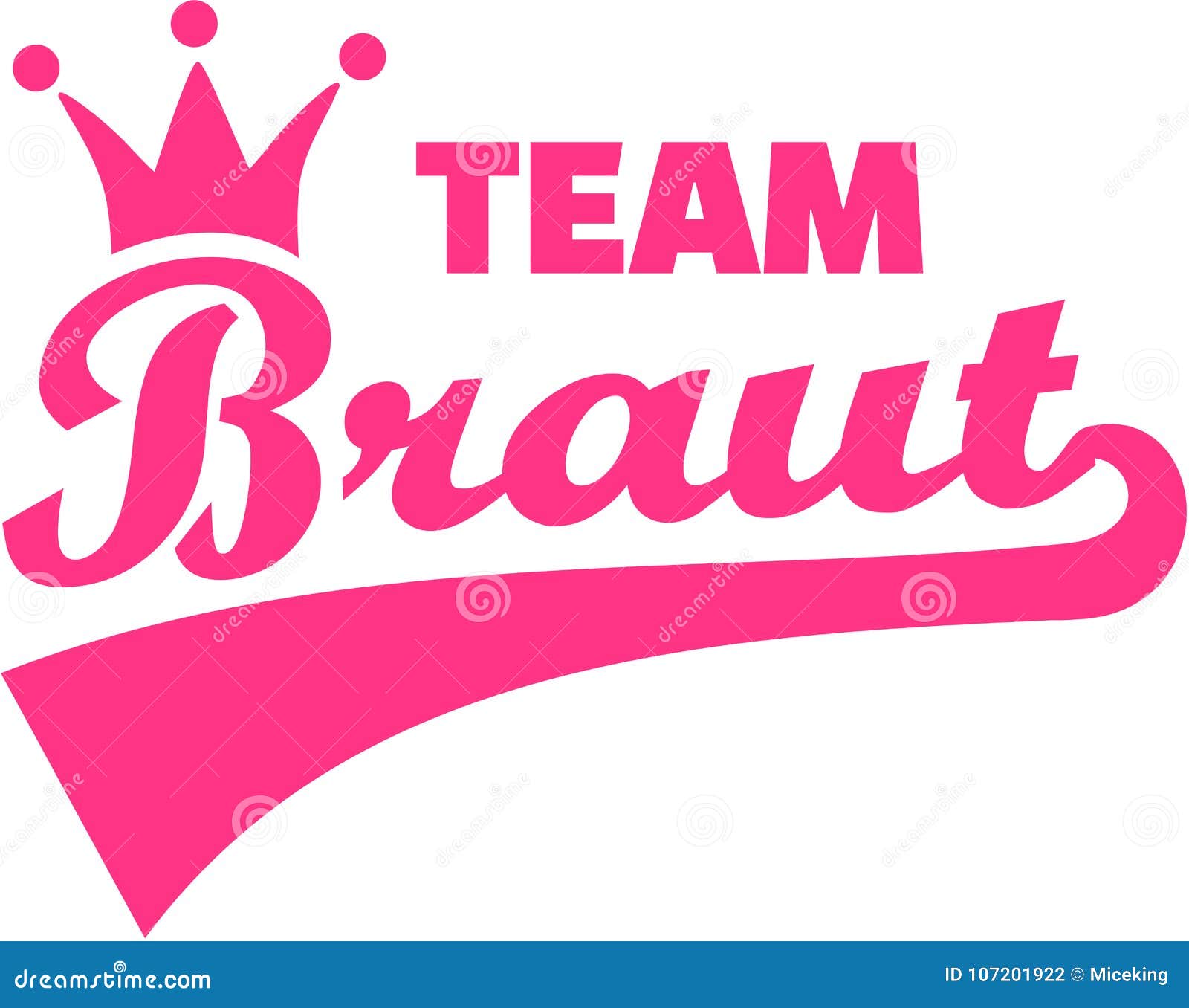 Team Bride. German. stock vector. Illustration of engagement - 107201922