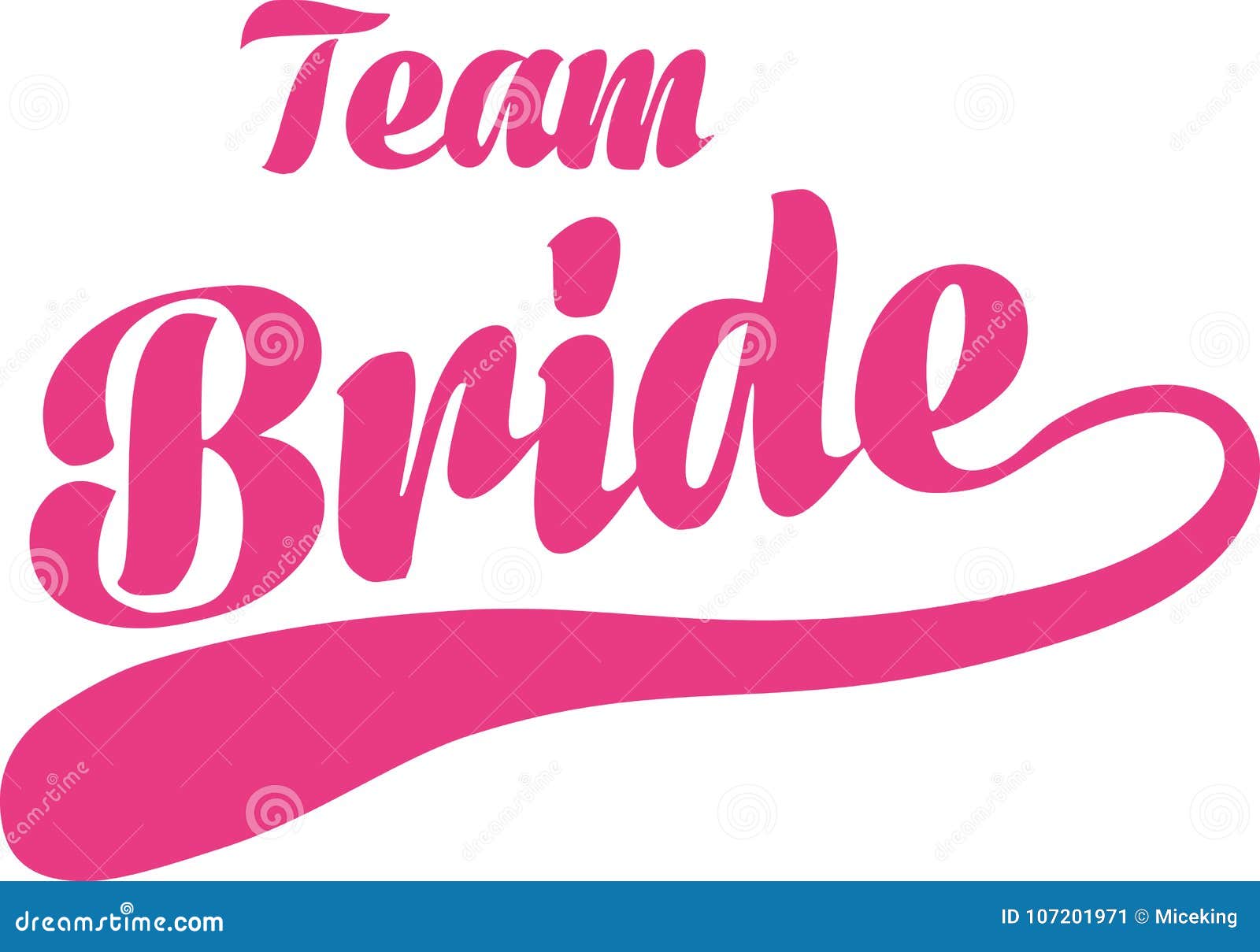 Team bride pink stock vector. Illustration of groom - 107201971