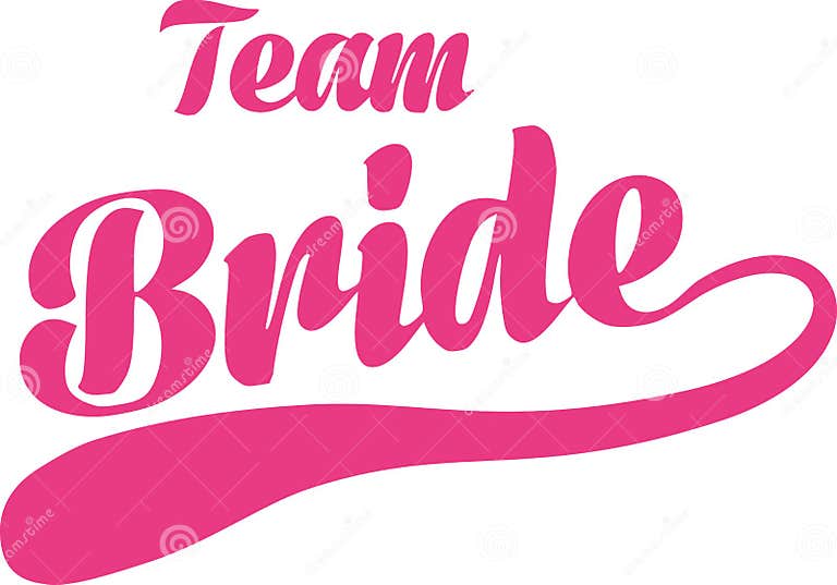 Team bride pink stock vector. Illustration of groom - 107201971