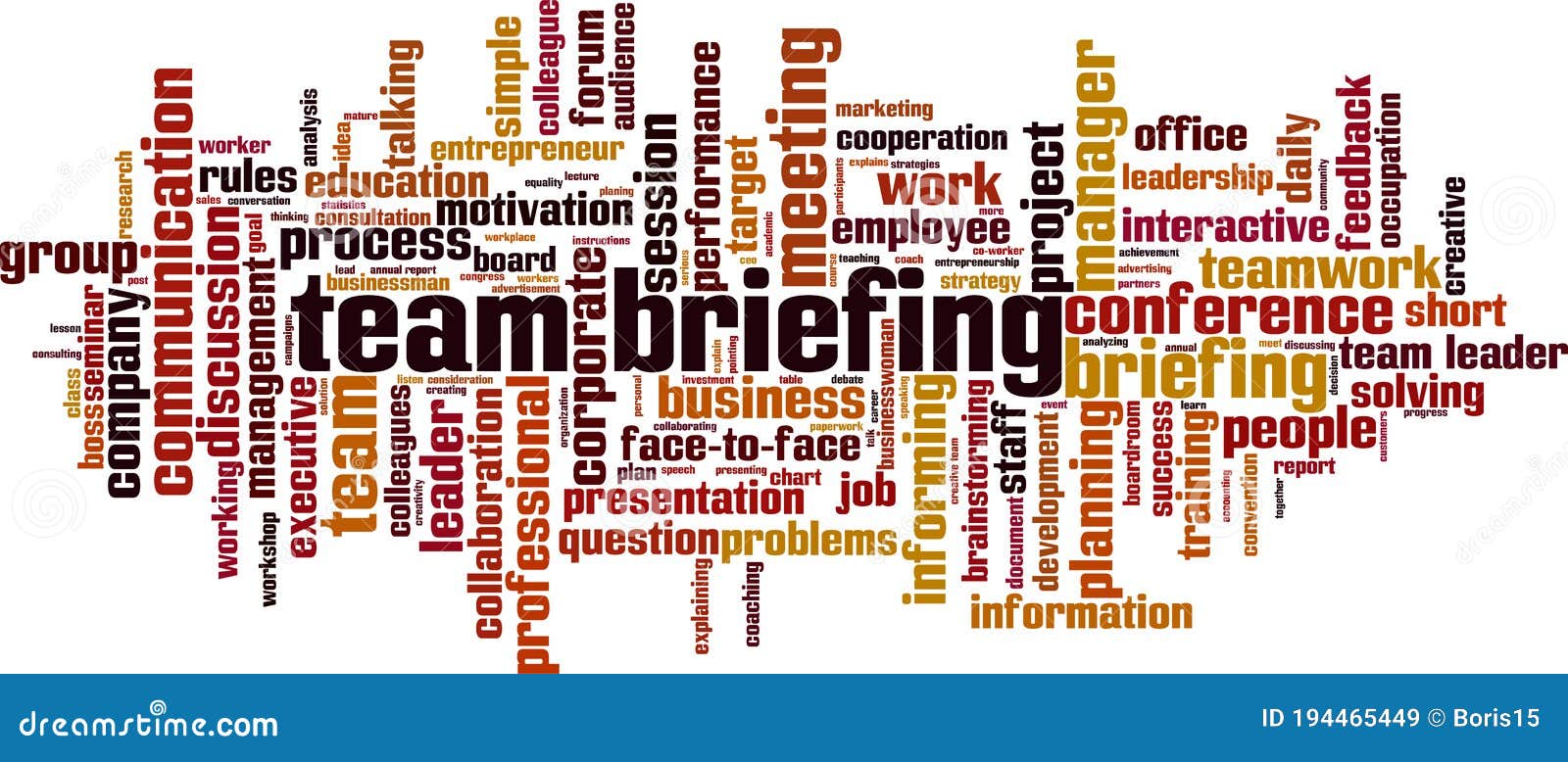 Team briefing word cloud stock vector. Illustration of cloud - 194465449