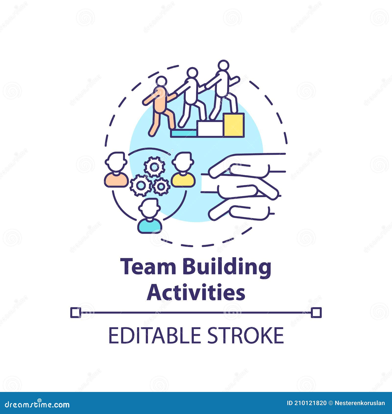 Team Building Activities Concept Icon Stock Vector - Illustration of icon, cooperation: 210121820
