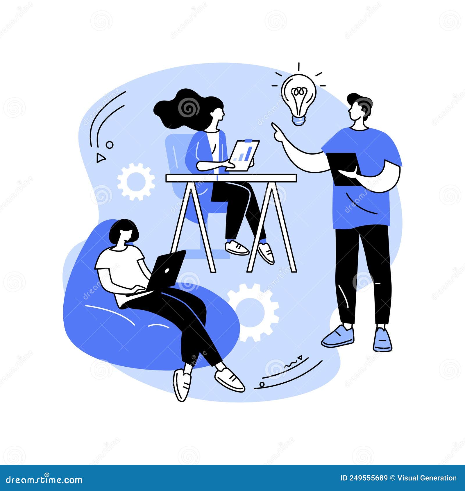 Team Building Activity Isolated Cartoon Vector Illustrations. Stock ...