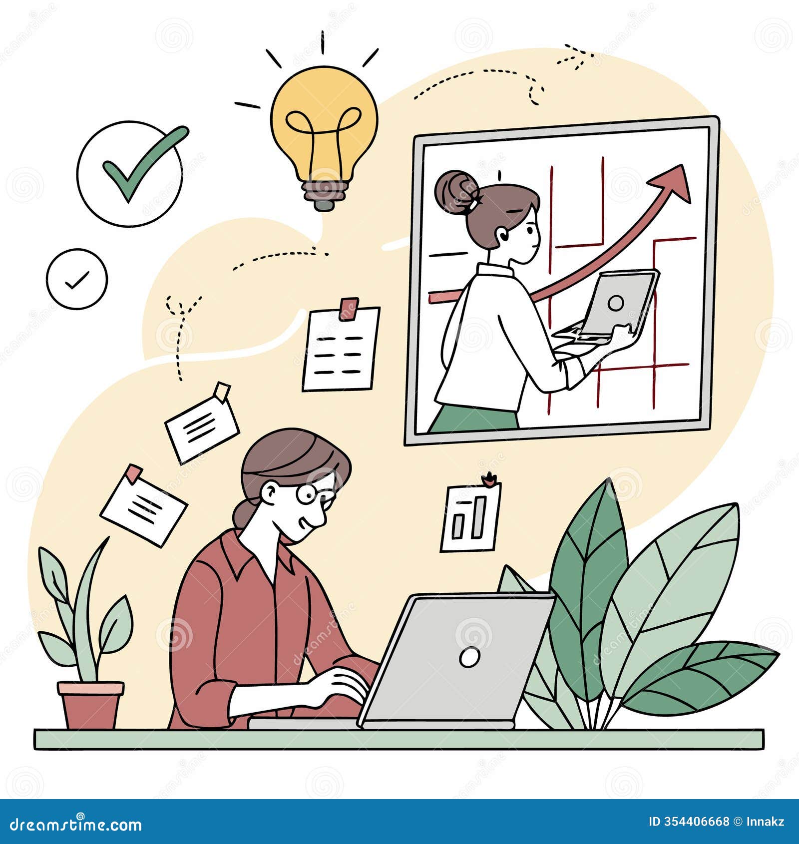 Team Building and Business Processes. Startup Concept. Flat Style Stock ...