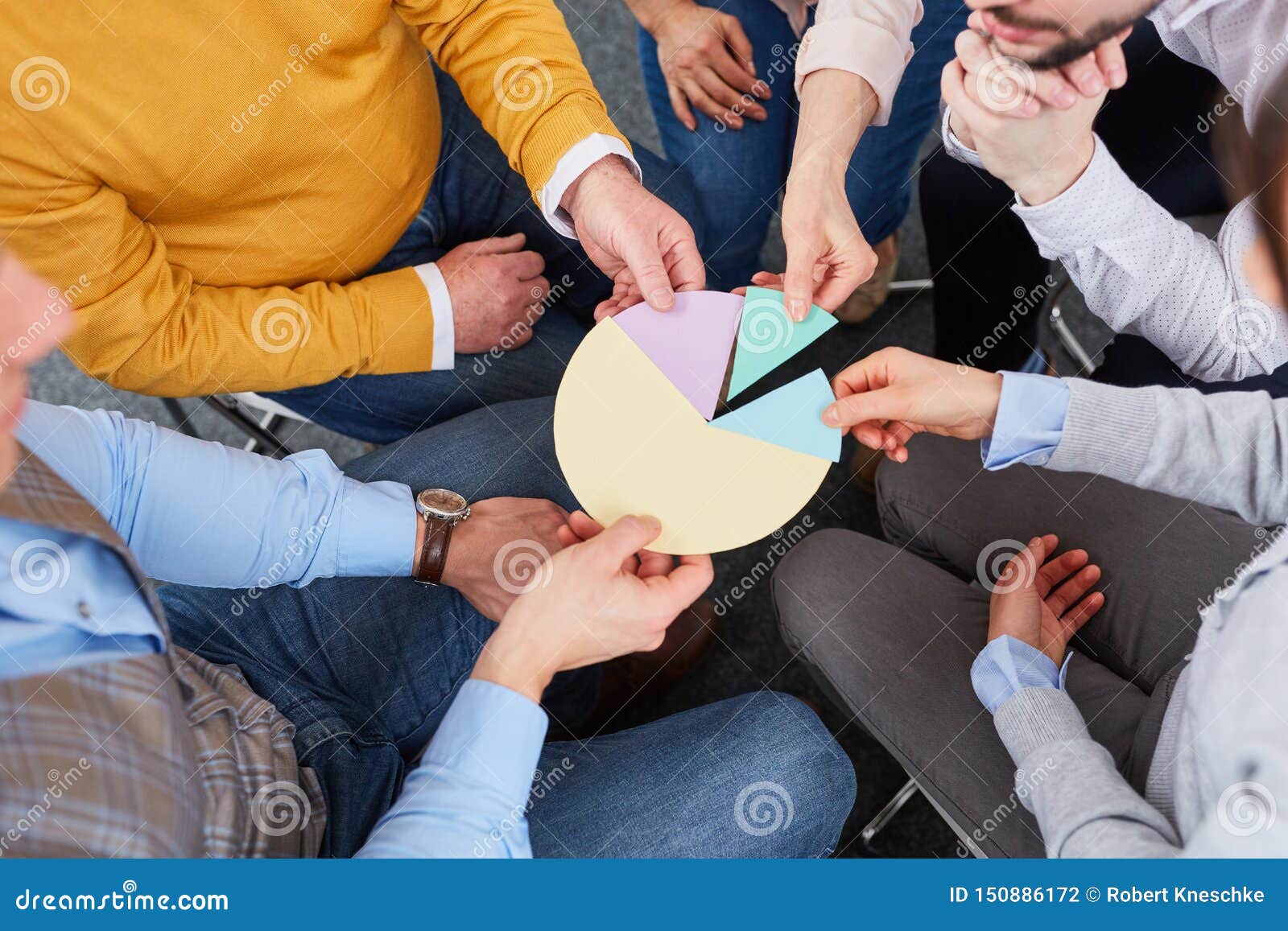 Team Building Exercise with Graph Stock Photo - Image of resources ...
