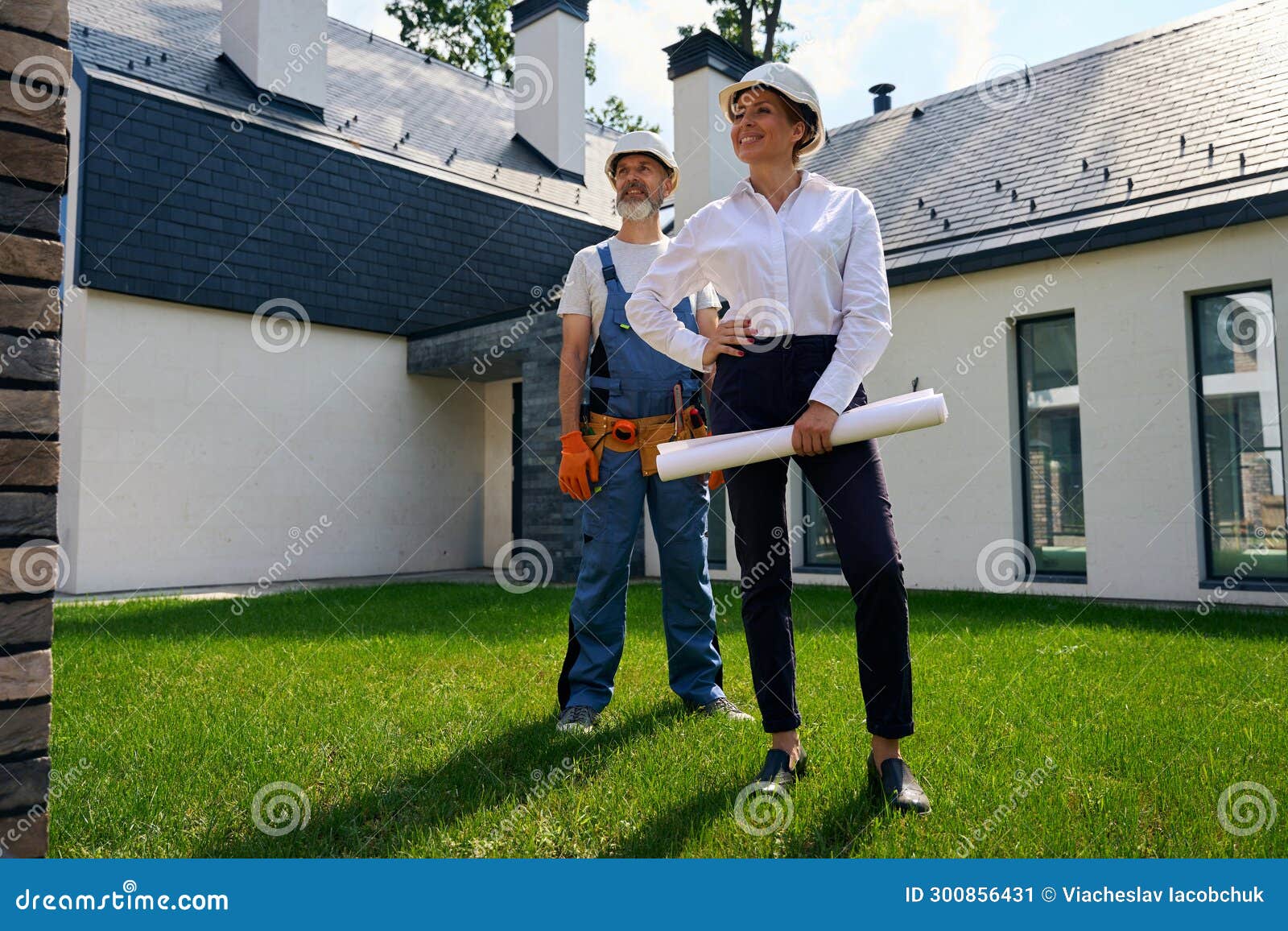 Team of Building Experts Conducting Construction Object Inspection ...