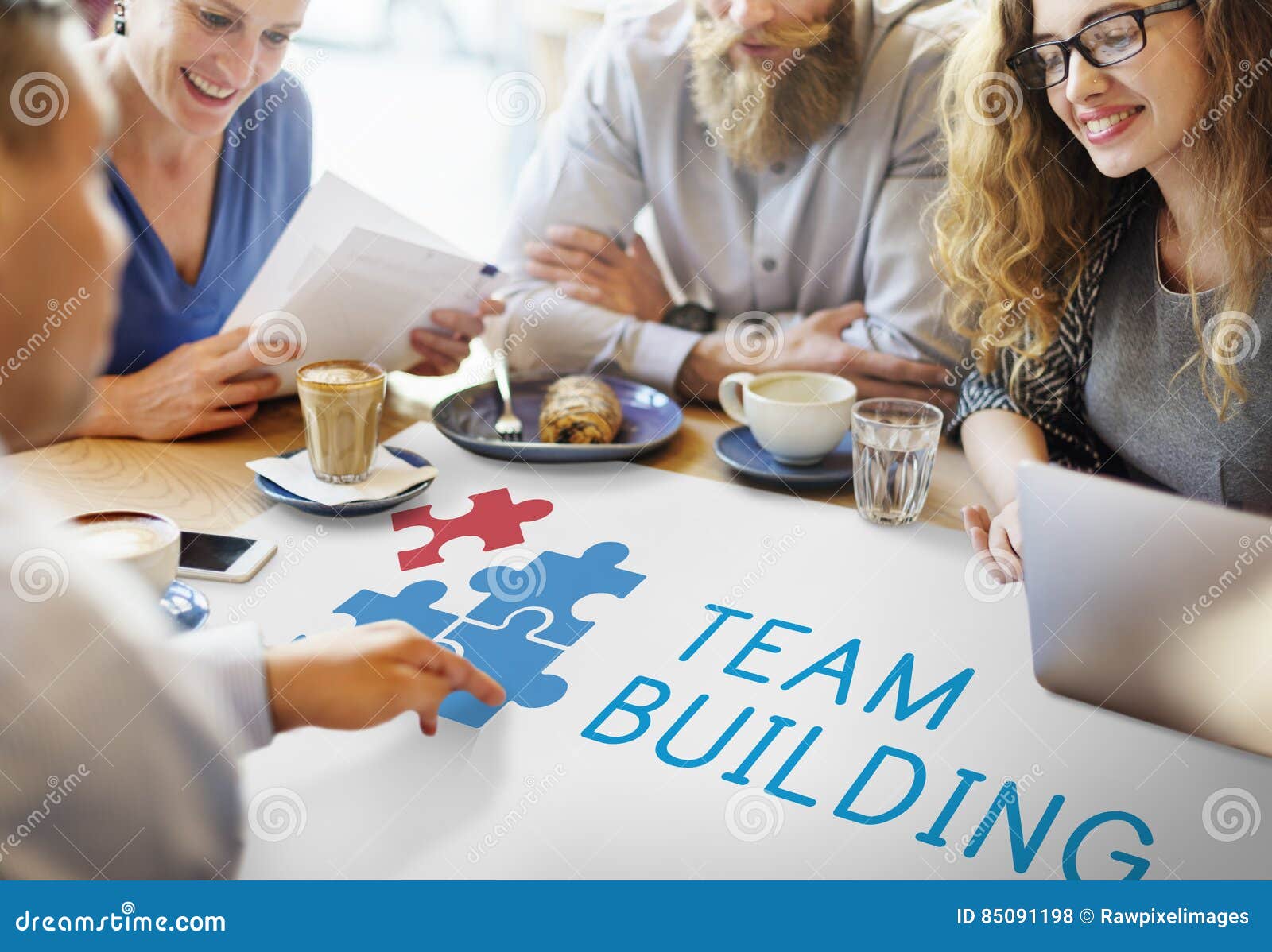 Team Building Group Work Concept Stock Photo - Image of building ...