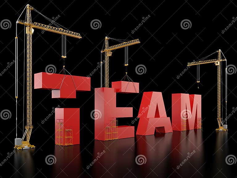 Team building. stock illustration. Illustration of construction - 48194970