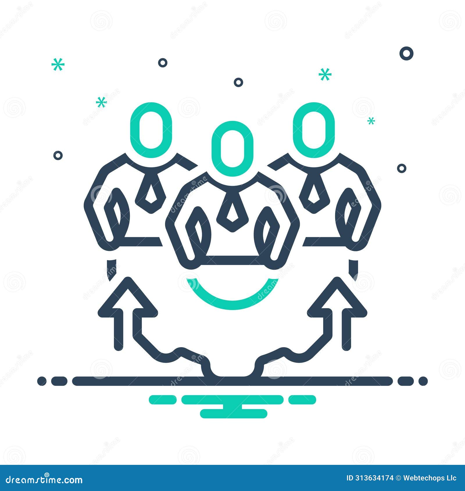 Mix Icon for Team Building, Team Bonding and Teamwork Stock Vector ...