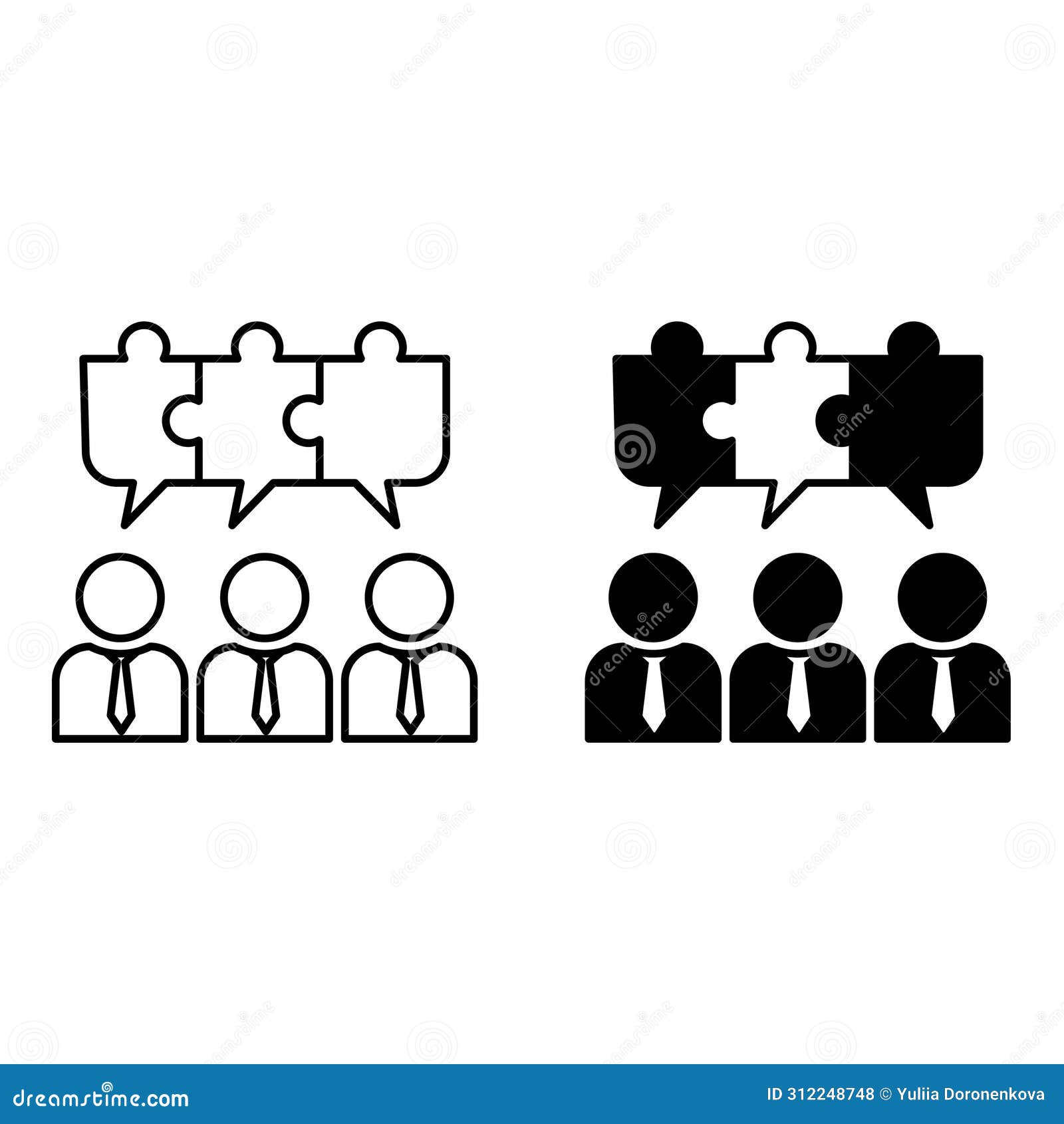 Team Building Icons. stock vector. Illustration of team - 312248748