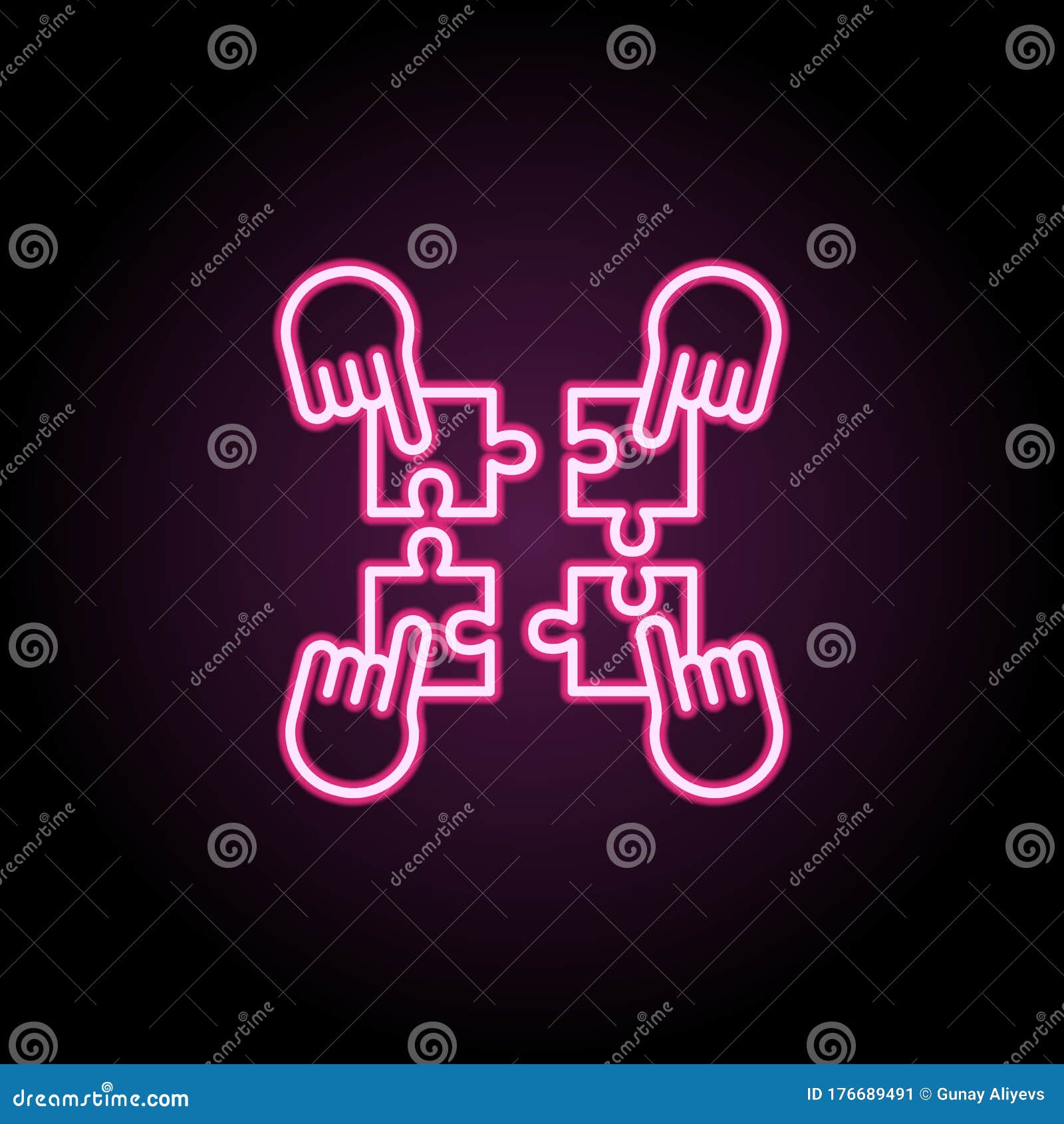 Team Building Line Icon on White Background Stock Illustration ...