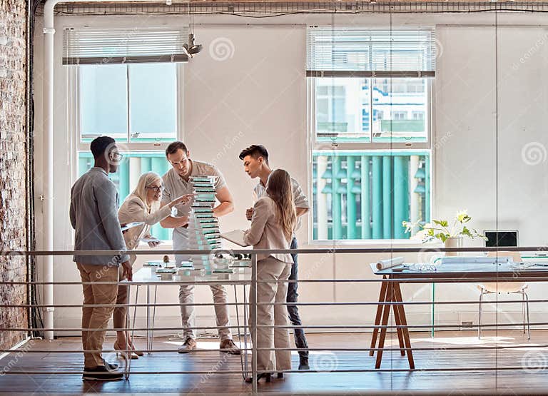 Team, Building Model and Architecture Discussion in Office for Planning ...